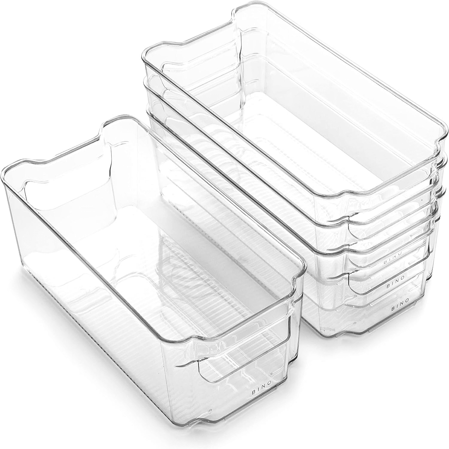 Hltser | Stackable Storage Bins Large - 4 Pack | The Stacker Collection ...
