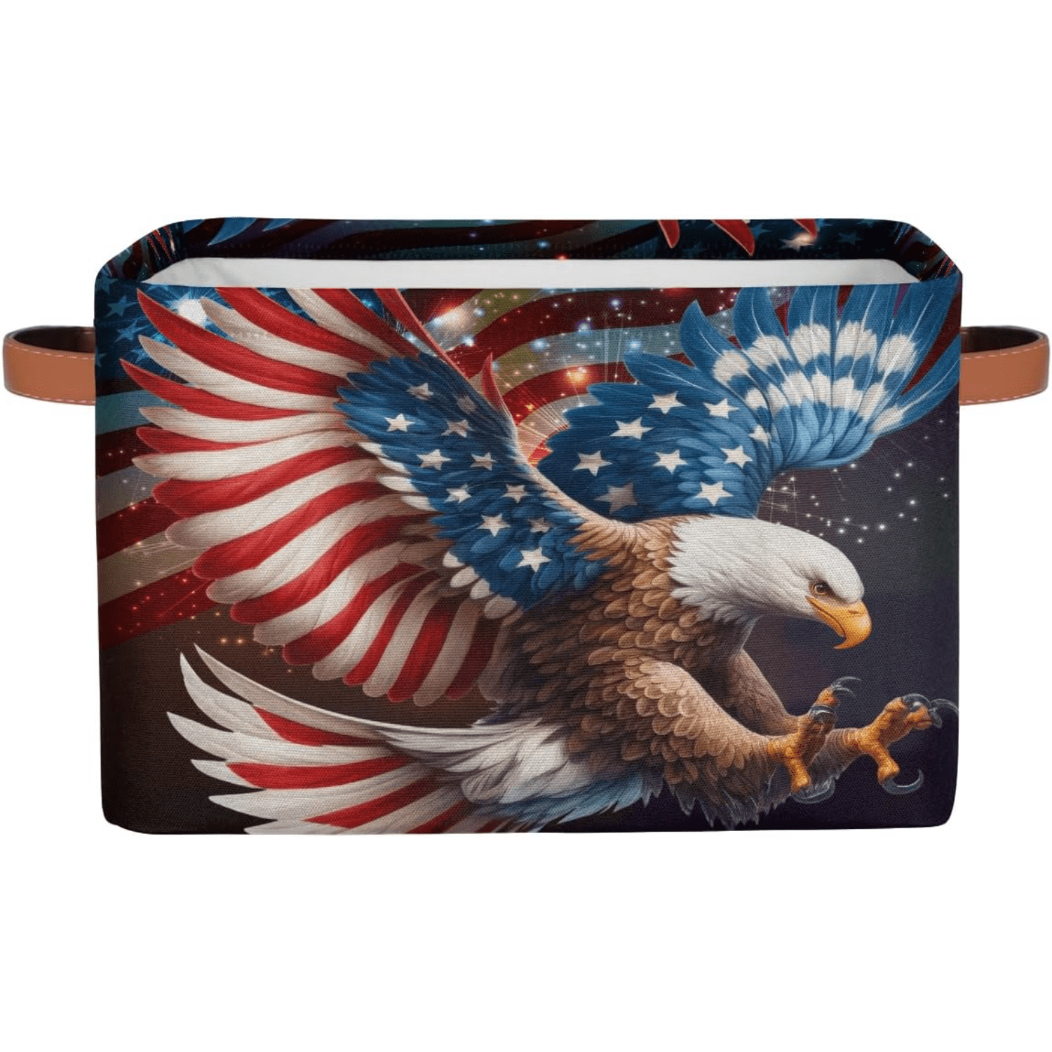Hltser Storage Basket American Flag Large Foldable Organizer Storage ...