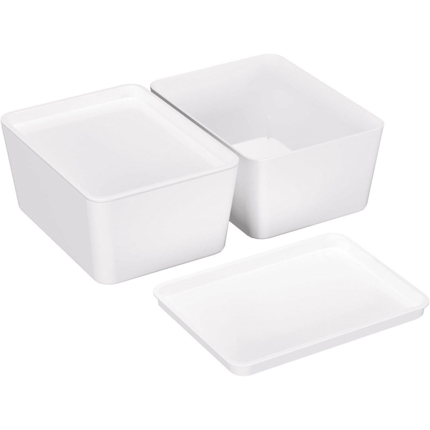Hltser Storage Bins With Lids Plastic Containers Plastic Multipurpose ...
