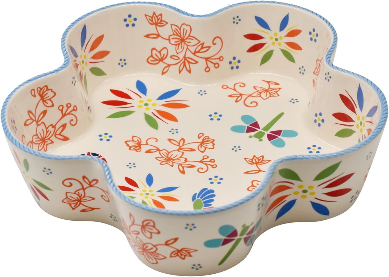 Hltser Temp-Tations Ceramic Pie Pan for Baking 10" Garden - Deep ...