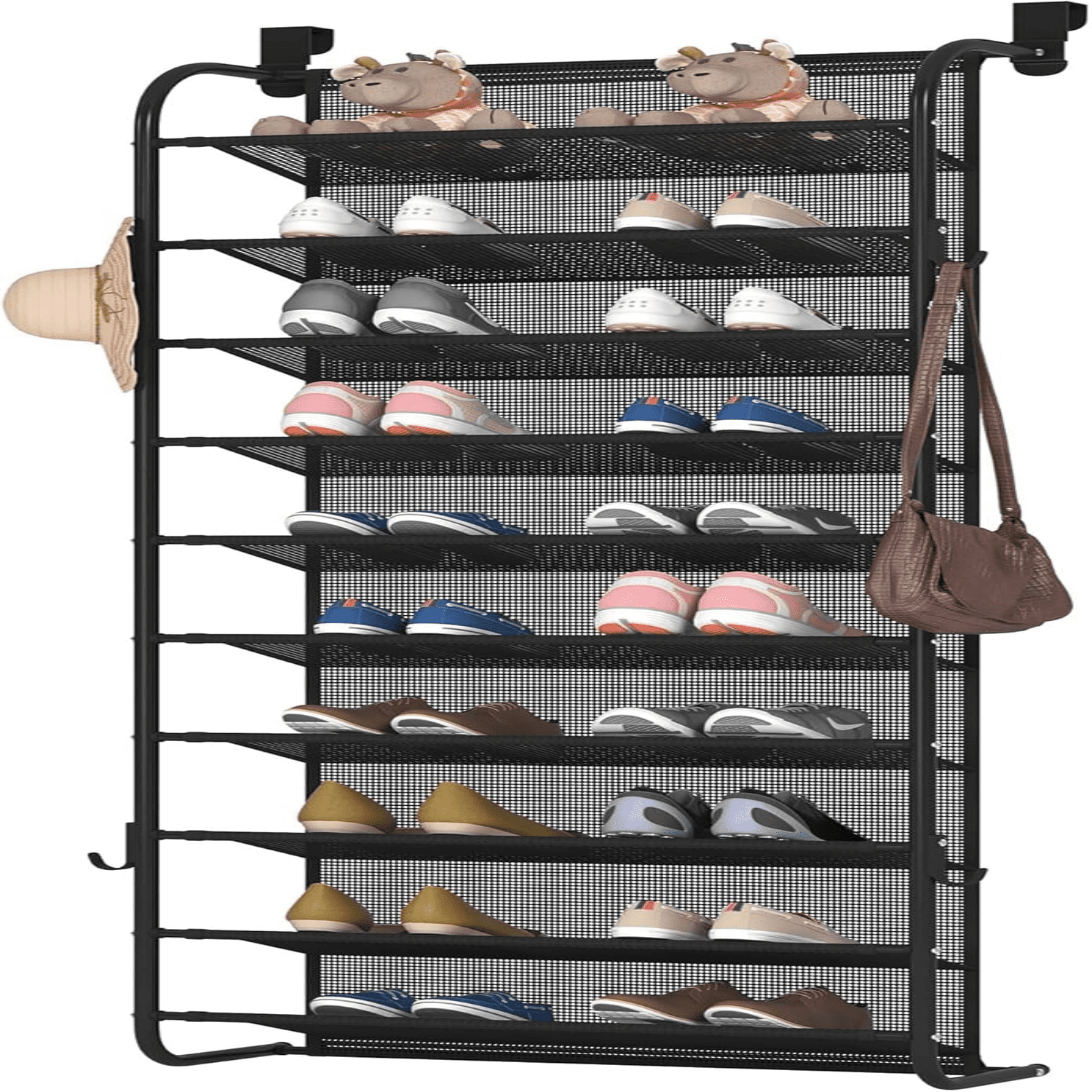 Hltsor 10 Tier Shoe rack Hanging Shoe Storage the door shoe rack for ...