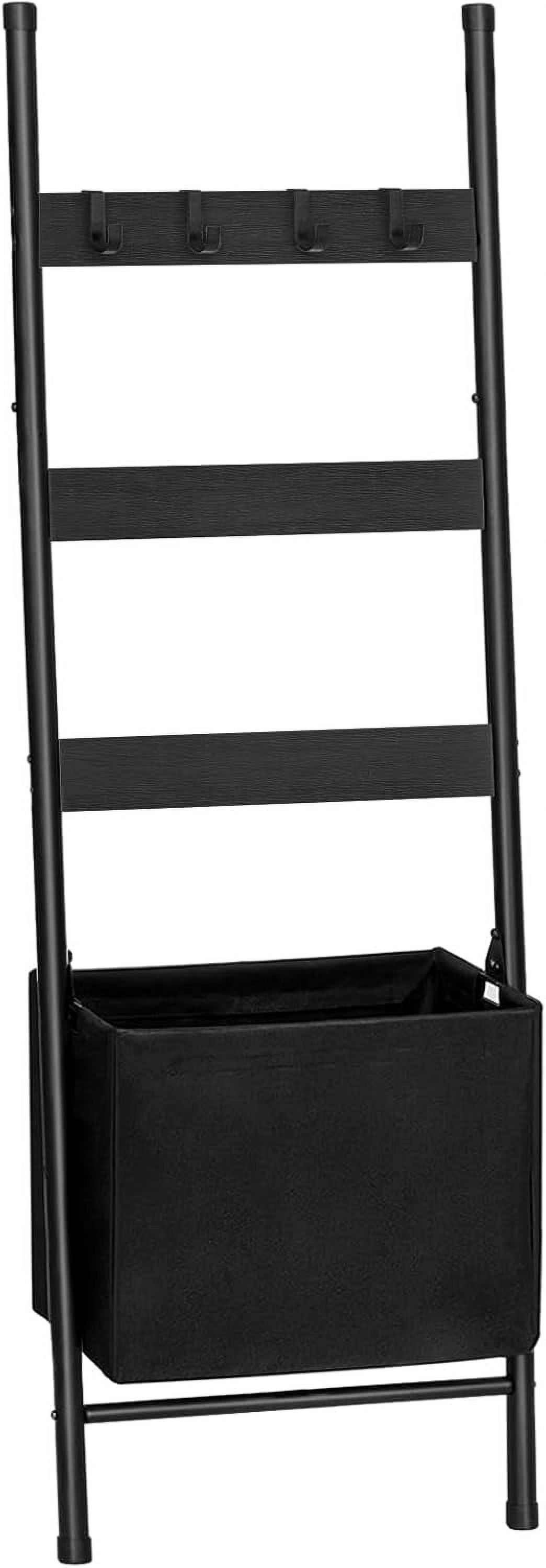 Hltweo Ladder with Basket 17.3\u201DL x 63.4\u201DH Towel Rack with ...