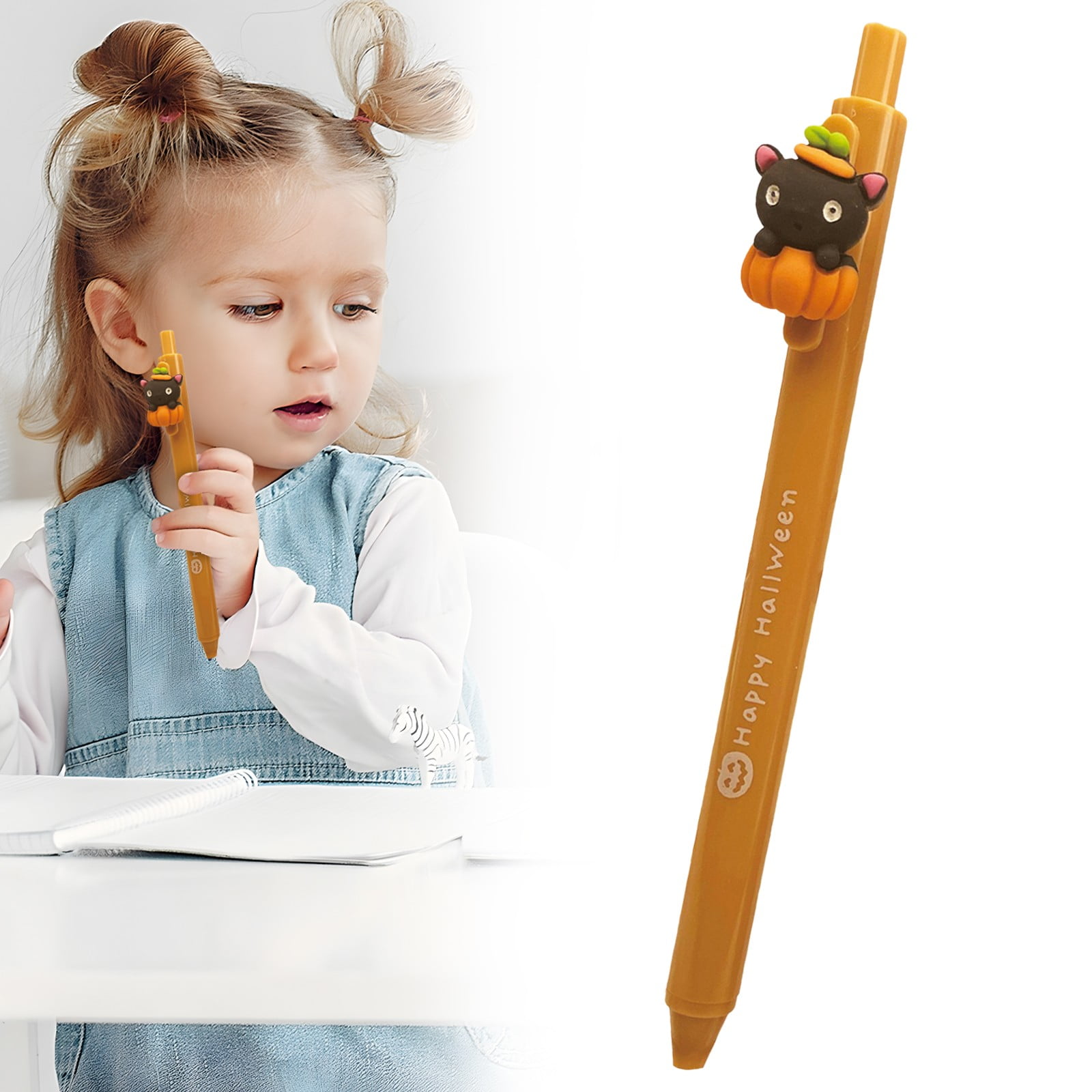 HmNPlay Halloween Gel Pen: Retractable Novelty Pens with Pumpkin Bat ...