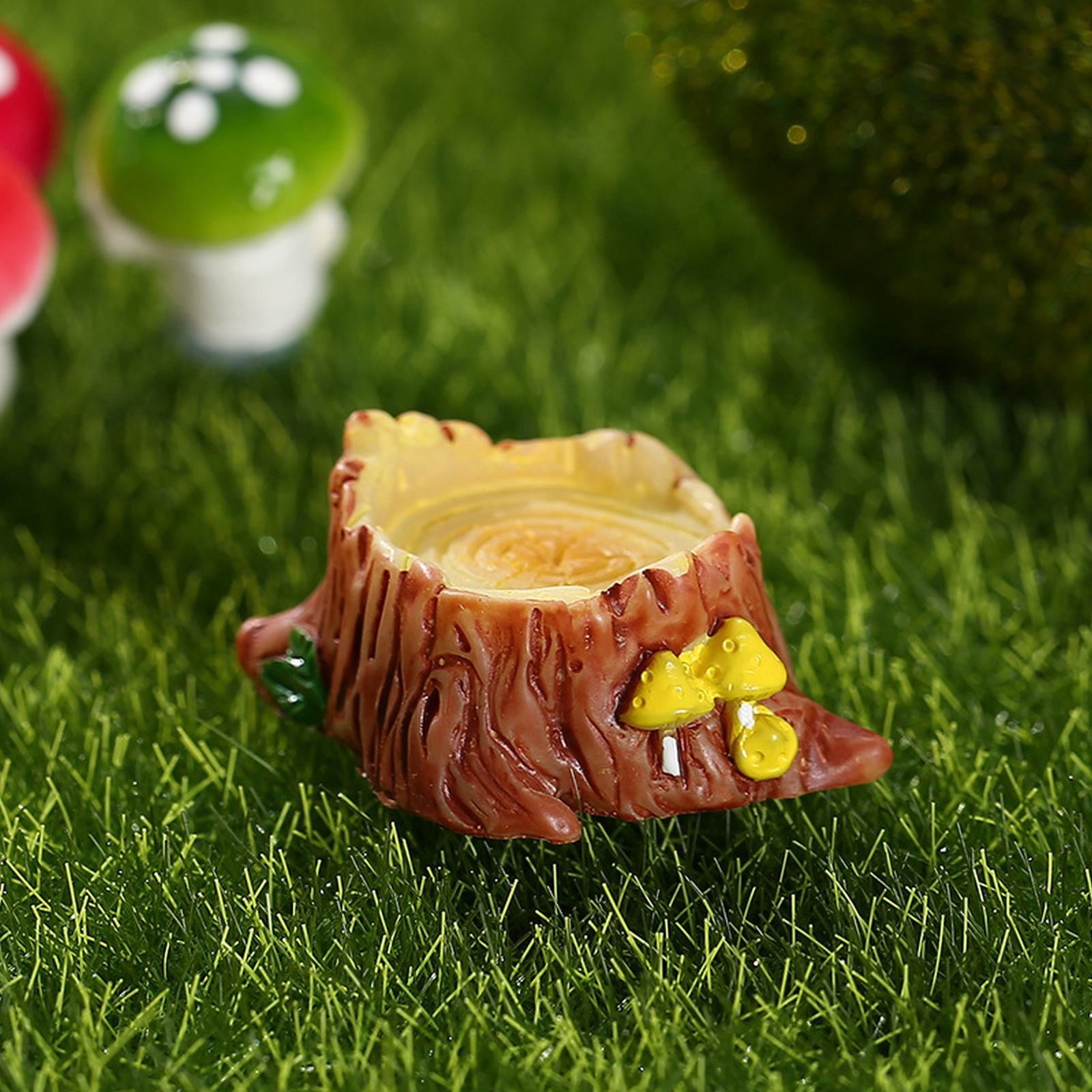 HmNPlay Realistic Resin Tree Stump Set of 8 - Mini Fairy Garden ...