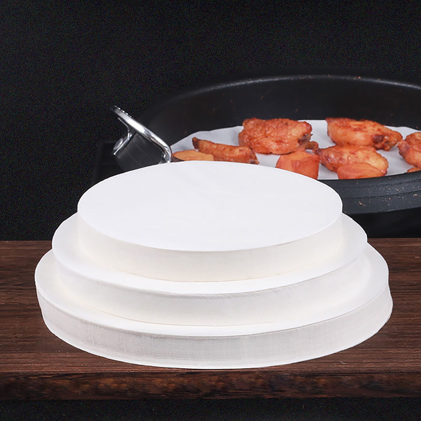 HmNPlay Round Parchment Paper Liners Non-Stick Pre-Cut Baking Circles ...