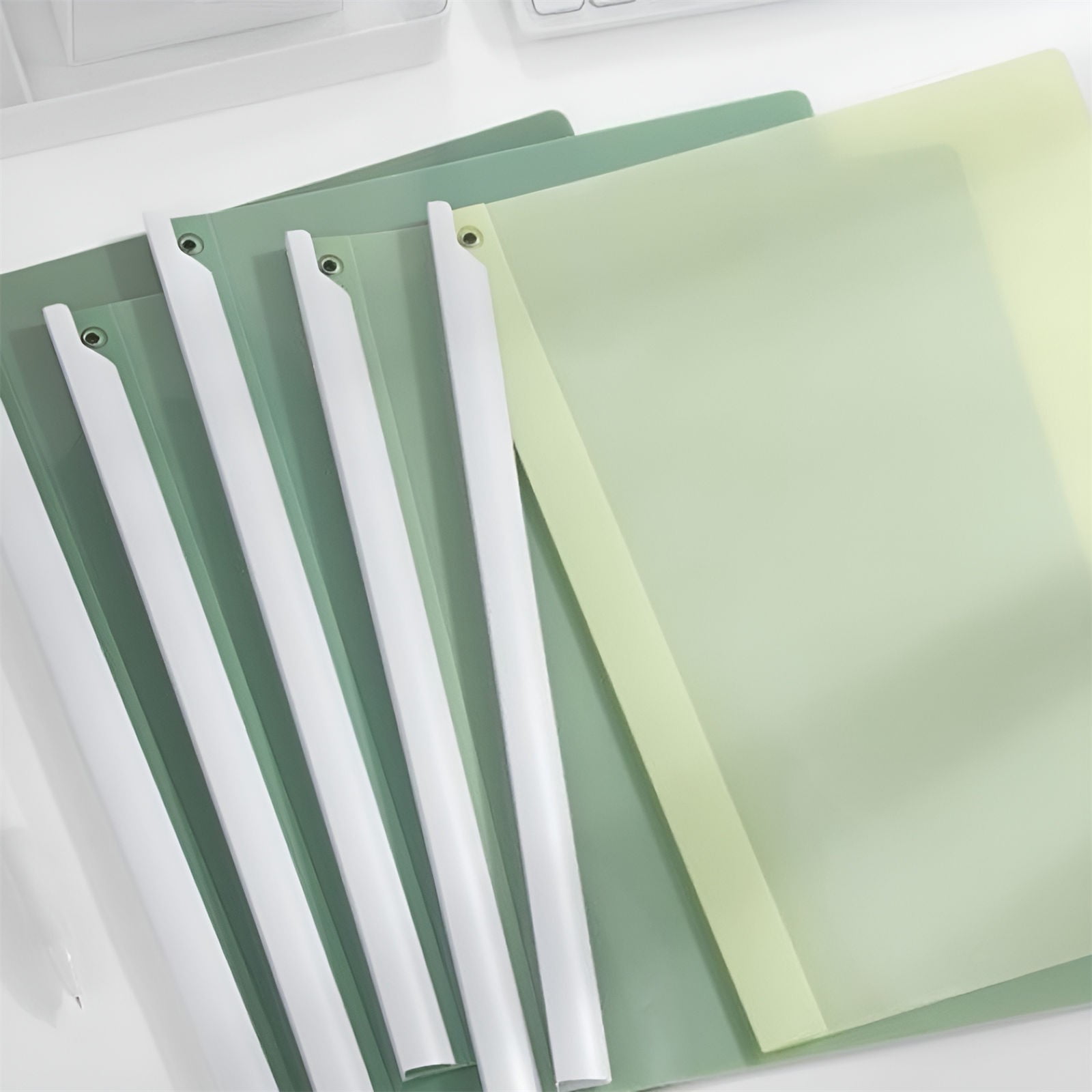 HmNPlay Swivel Sliding Bar Report Folders - 5-Pack Translucent Plastic ...