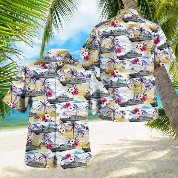 Hmas Bunbury Fcpb 217 Fremantle Class Patrol Boat Hawaiian Shirt ...