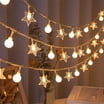 Sinhoon 100 LED Twinkle Fairy Light String 33 Feet 8 Modes White & Tail ...
