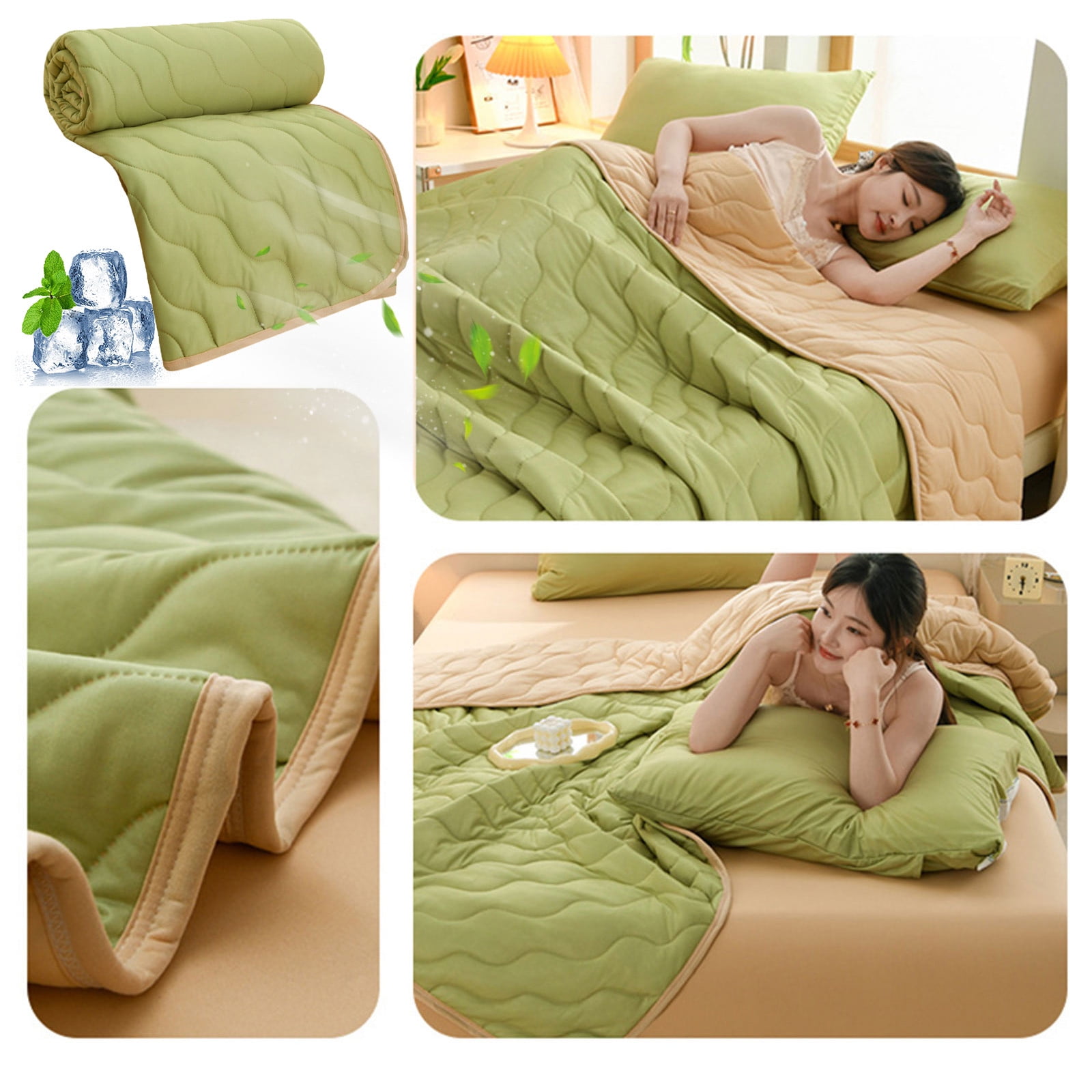Hmgxay Cool Feeling Air Conditioning Quilt, 40"x60" Ice Silk Summer ...