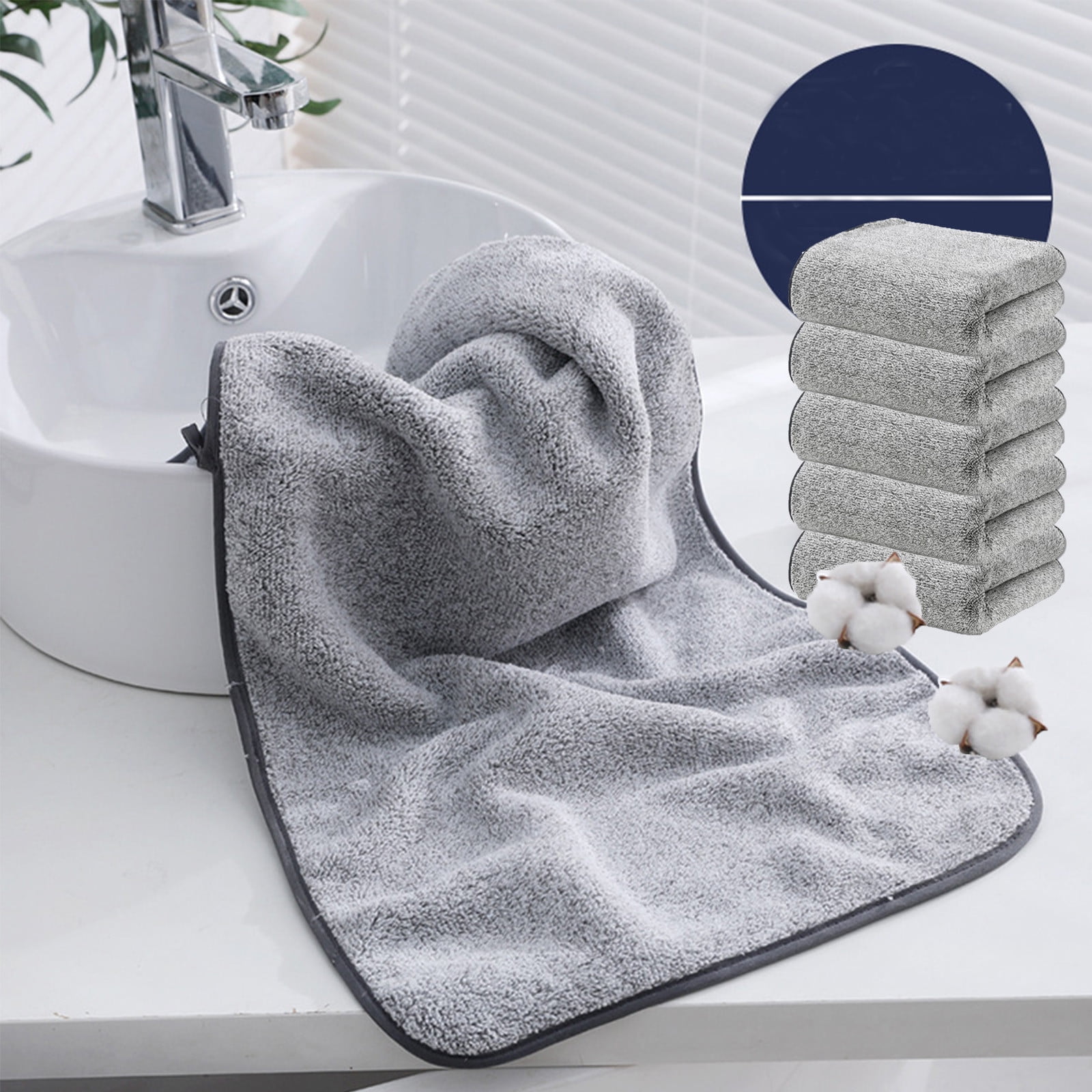 Hmgxay Soft Polyester Towels, Quick-Dry Absorbent Bath Towels, Durable ...