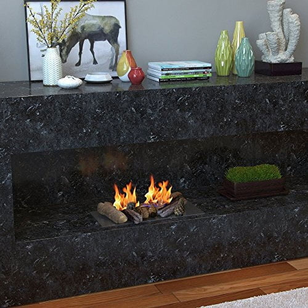 Hmleaf 10 Pieces Ceramic Fiber Wood-like Gas Fireplace Logs For All ...