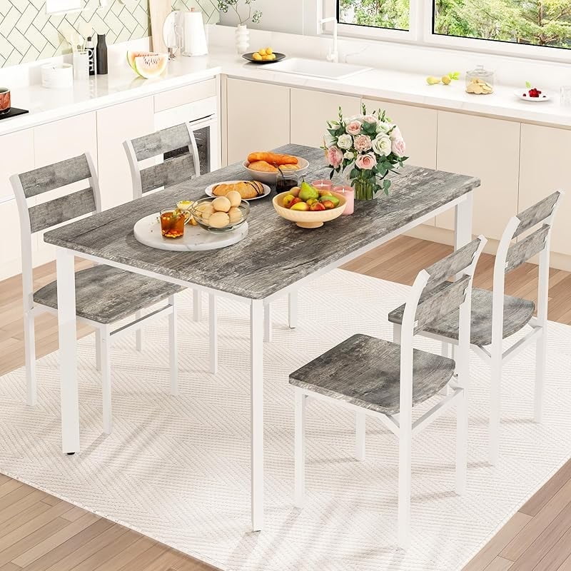 Cvortll 47" Dining Table Set for 4, Classic Kitchen & Dining Room Set ...