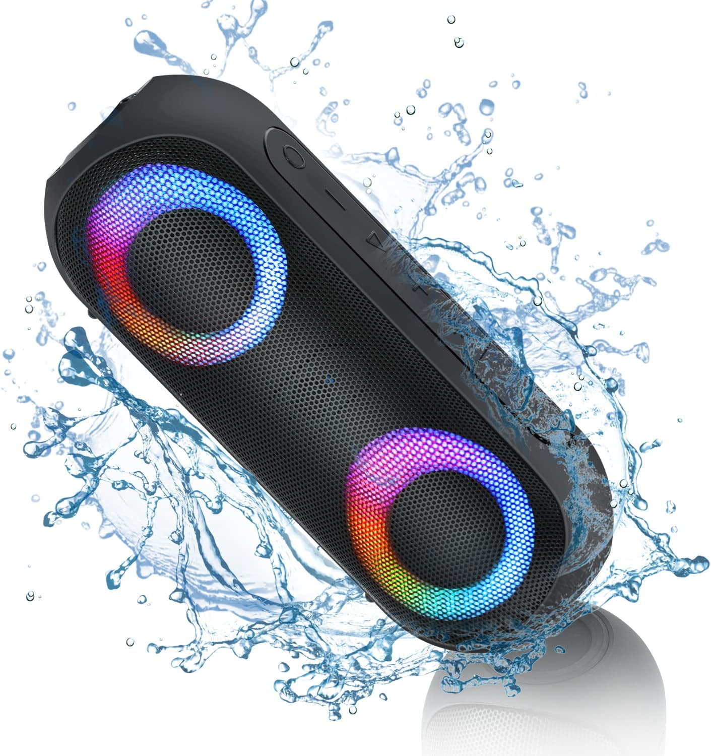 Hmmry 30W Bluetooth Speakers with RGB Lights, Portable Wireless with 100FT Range, IPX7 ...