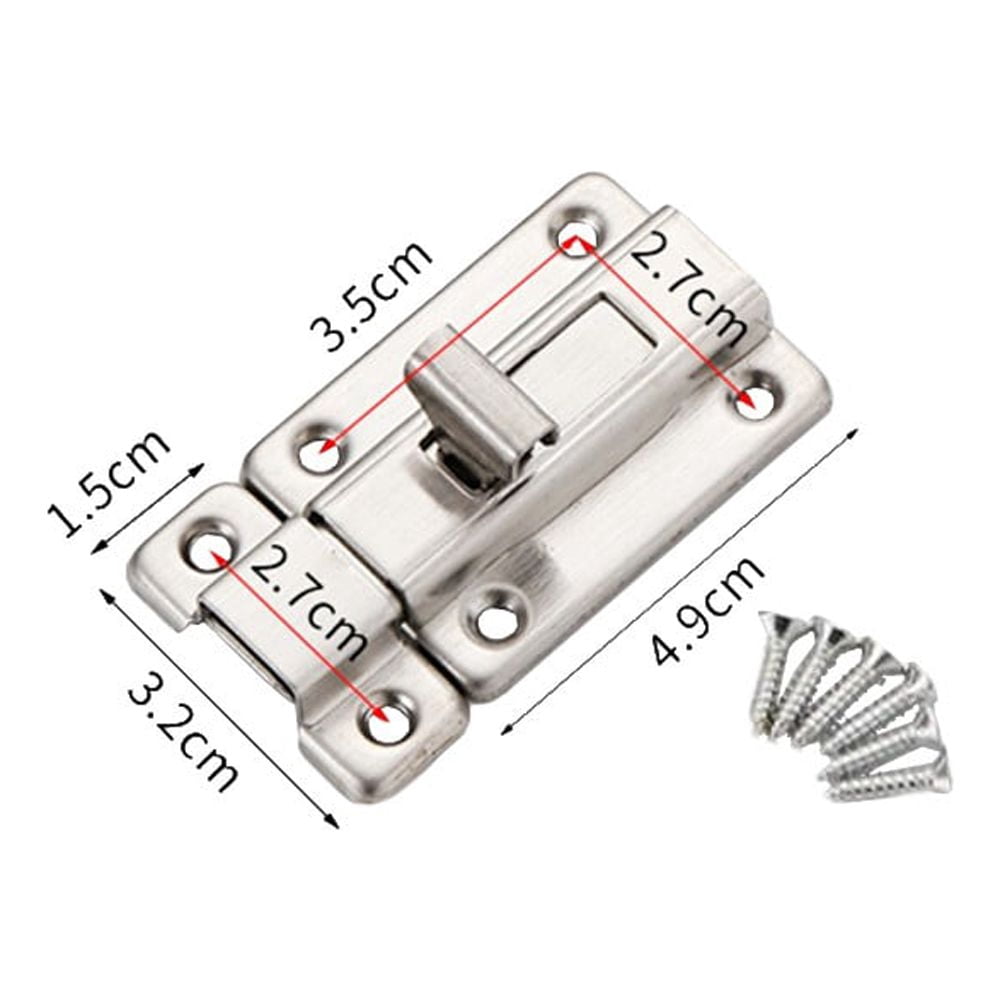 Hmoddpon-1 Pcs Stainless Steel Door Security Slide Latch Lock Bolt For ...