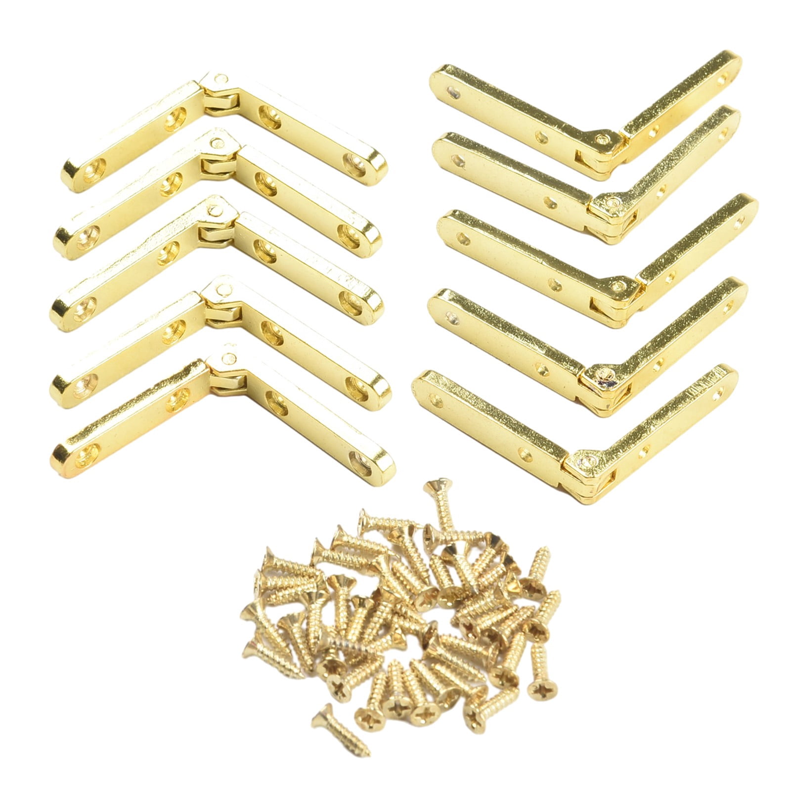 Hmoddpon-10PCS 90° Support Hinge Fan Wooden Box Hardware Accessories ...