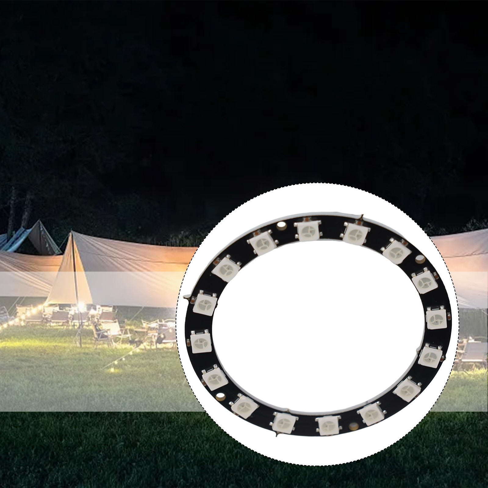 Hmoddpon-1pc LED Ring 5V Individual Addressable RGB LED Ring For ...