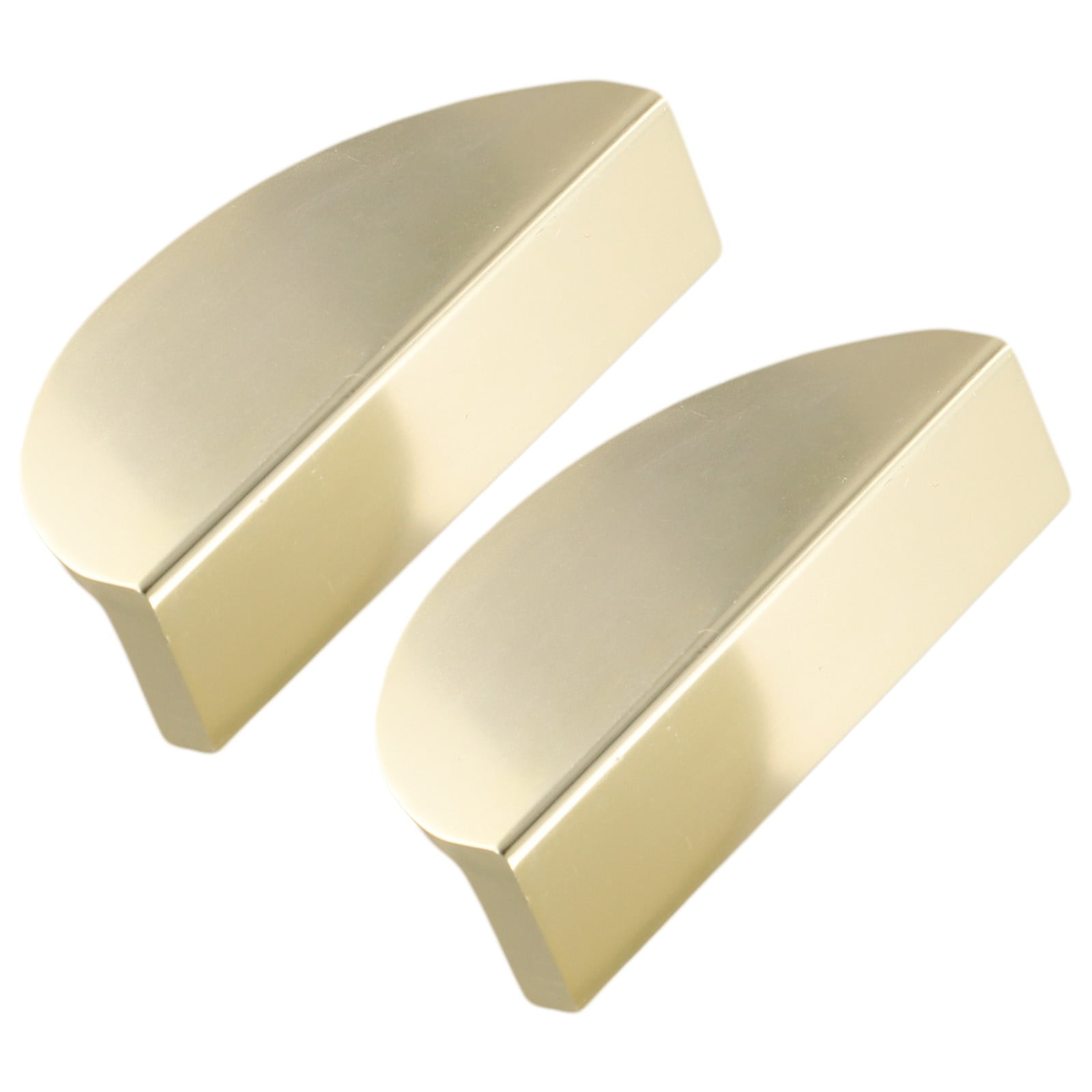 Hmoddpon-2PCS 64mm Brass Gold Half Moon Pull Kitchen Cabinet Cupboard ...