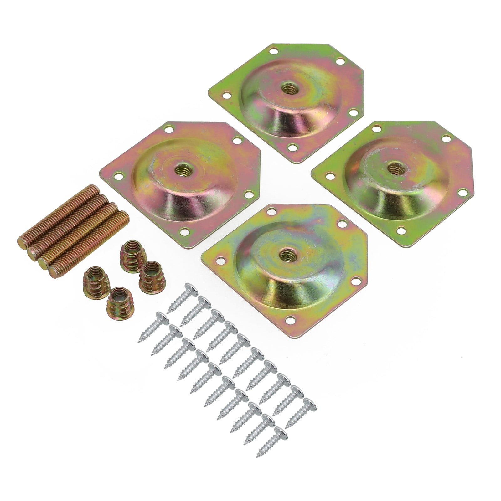 Hmoddpon-4Pcs Angled Wood Legs Fixing Plate Bracket Furniture Table ...