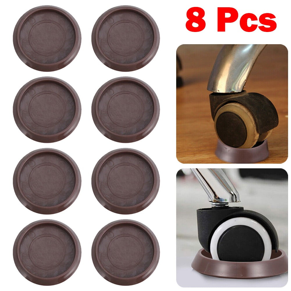Hmoddpon-8pcs Round Furniture Caster Cups Anti-Sliding Floor Wheels ...