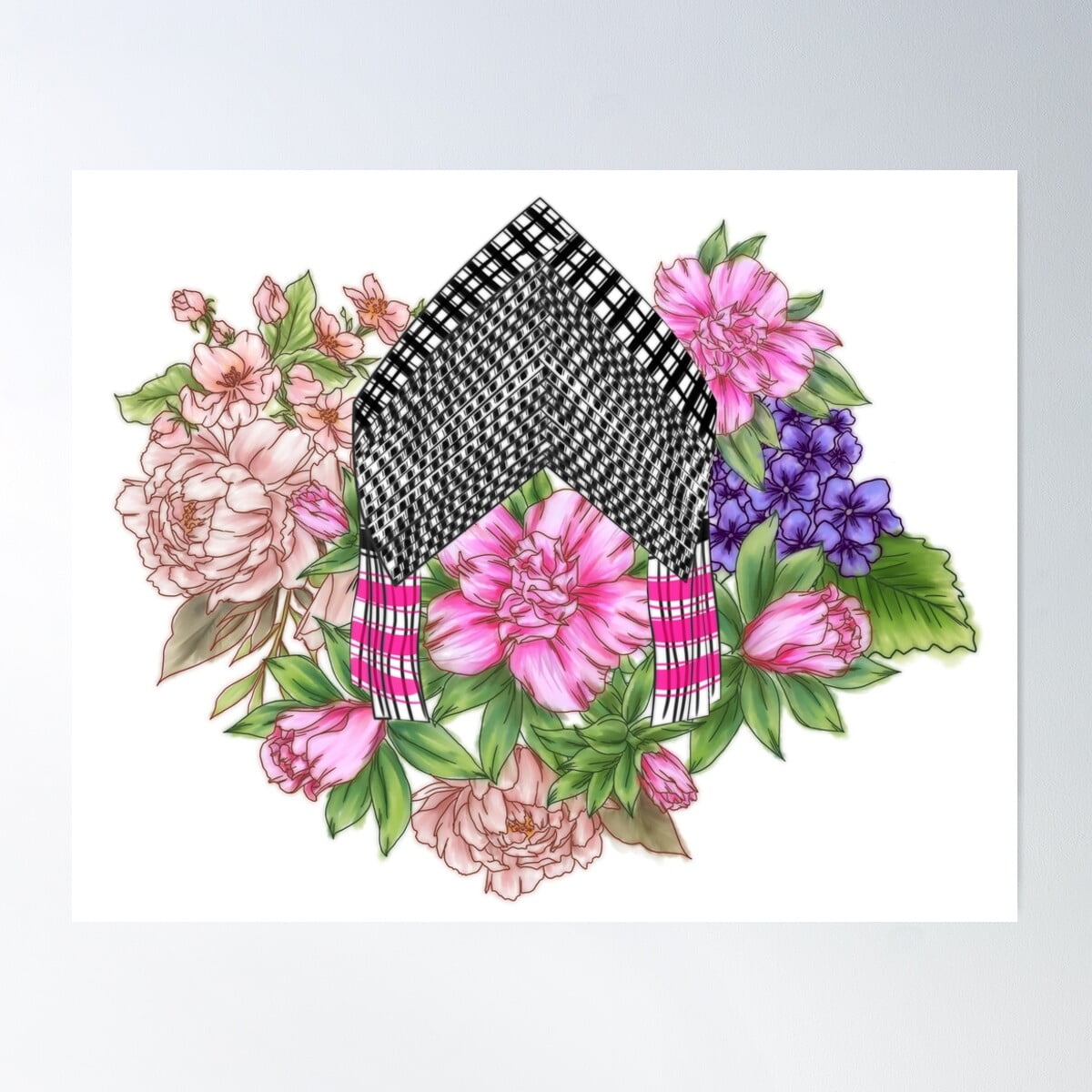 Hmong Hat Phuam Siv Poster Wall Art, Modern Wall Decor For Living Room ...
