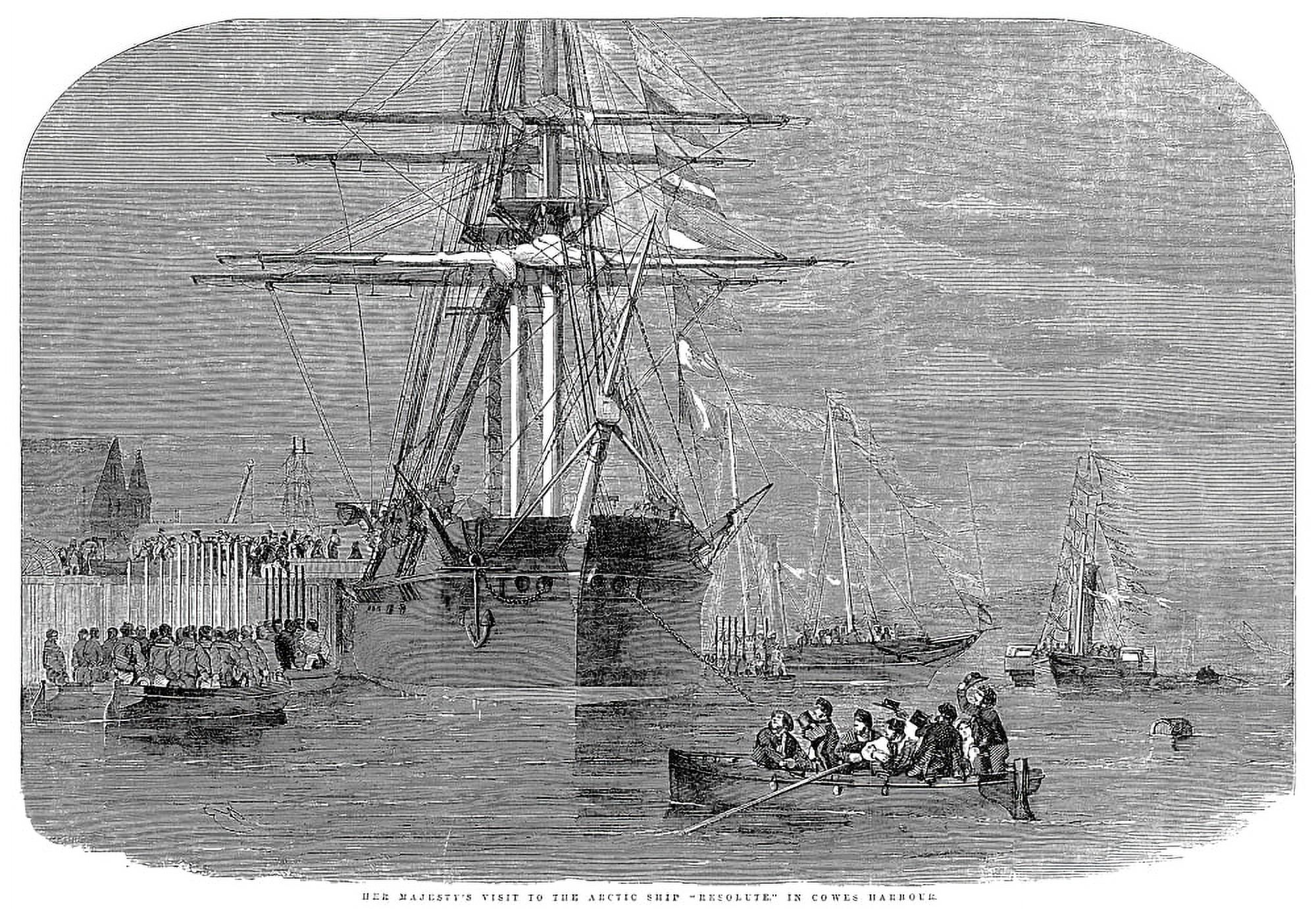 Hms 'Resolute,' 1856. /Nqueen Victoria Inspecting The Arctic ...