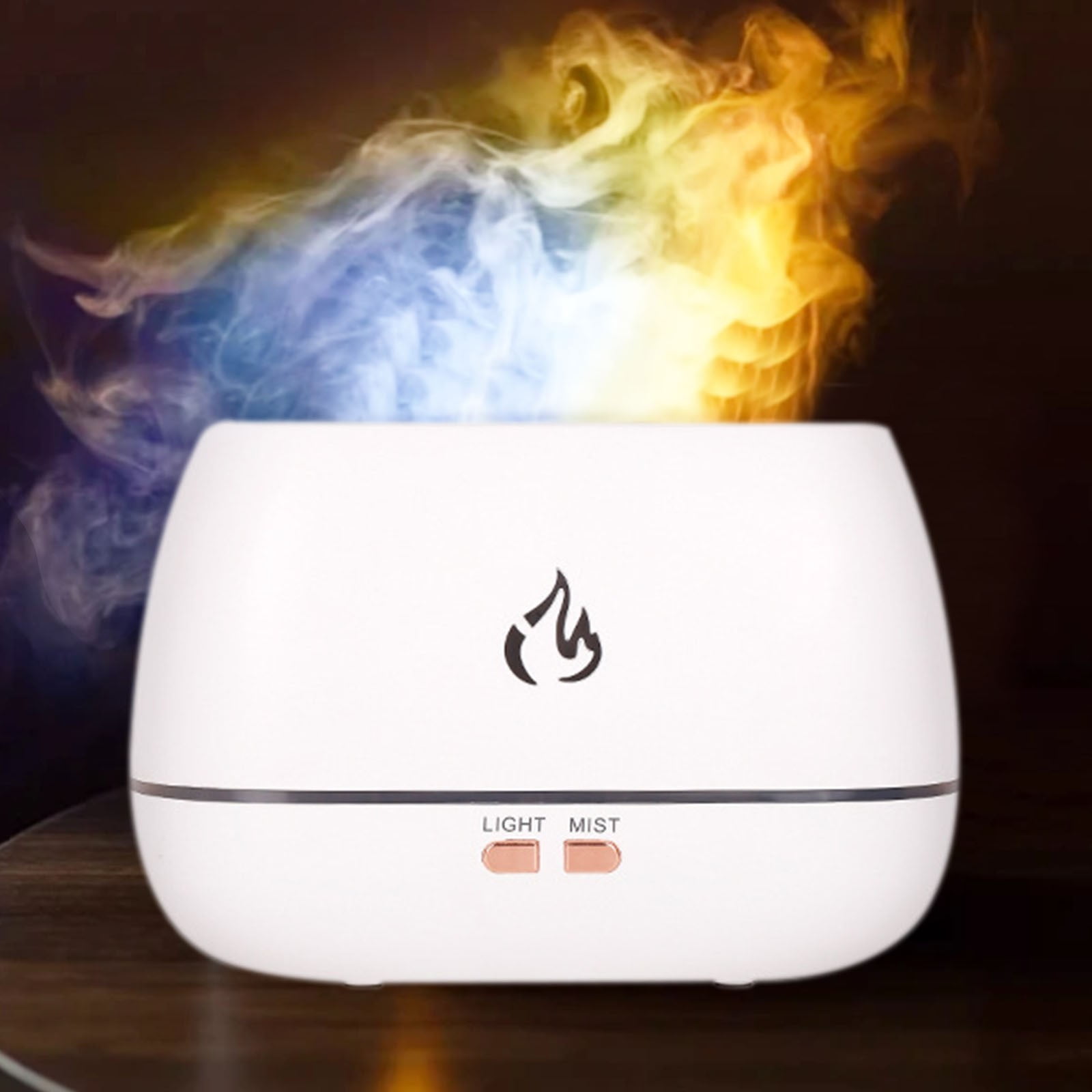 Hmsavn Atomizing Humidifier 200ml Small Portable Wood Grain Simulation ...