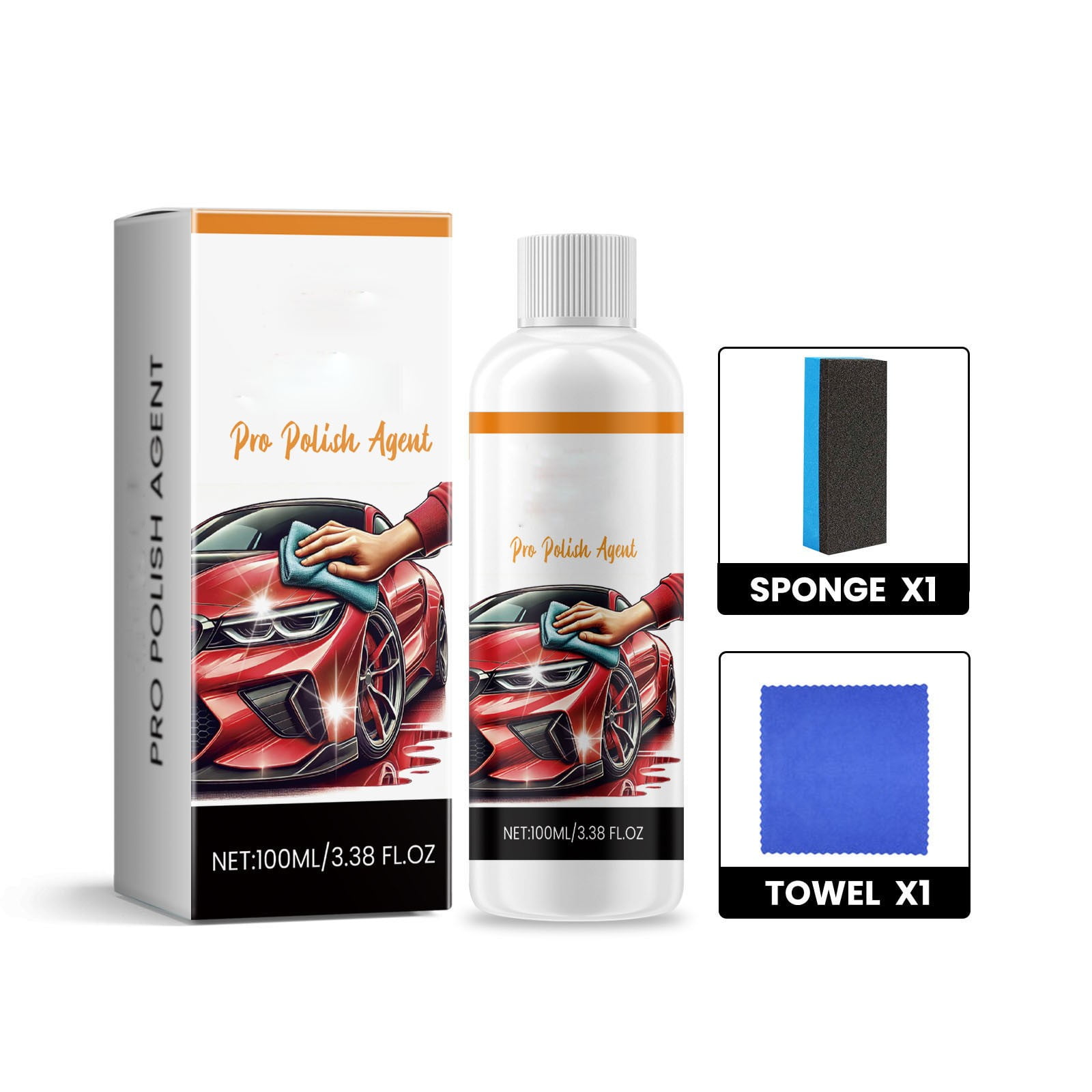 Hmsavn Automobile Coating Cleaner Polish Agent Automotive Coating Agent Paint Waxing Antis ...