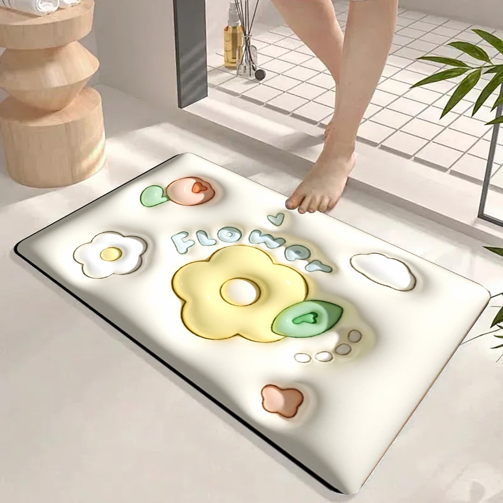 Hmsavn Door Mats Diatom Mud Visual Expansion Mat Bathroom Water ...