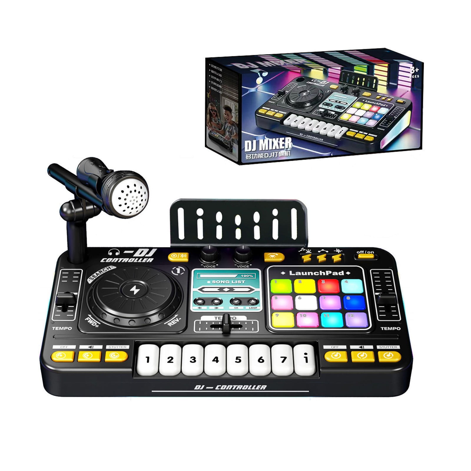 Hmsavn Multi-functional DJ Disc Player Bluetooth Light Music Percussion ...
