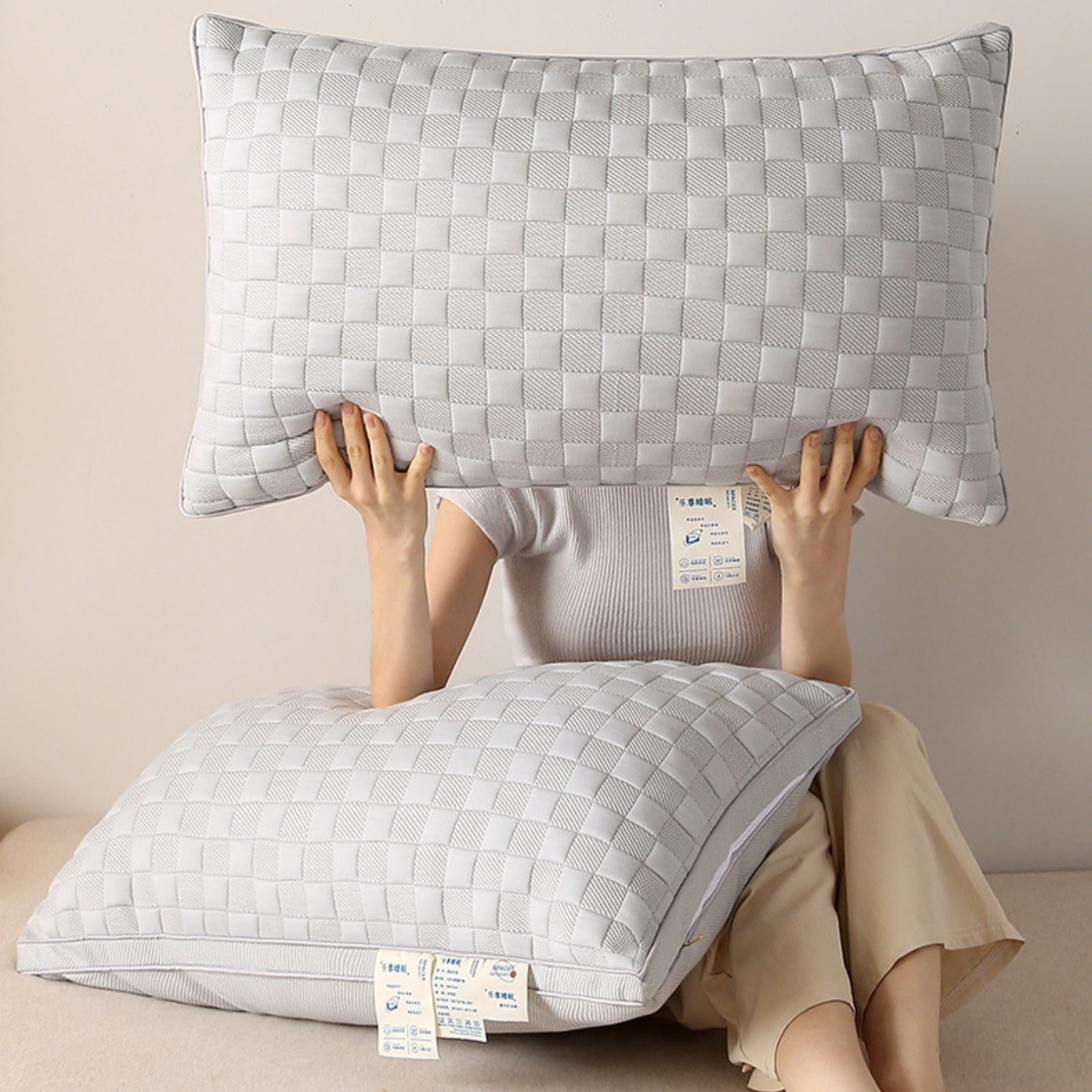 Hmsavn Orthopedic For Better Sleep Memory Foam Bed Pillows For Sleeping ...