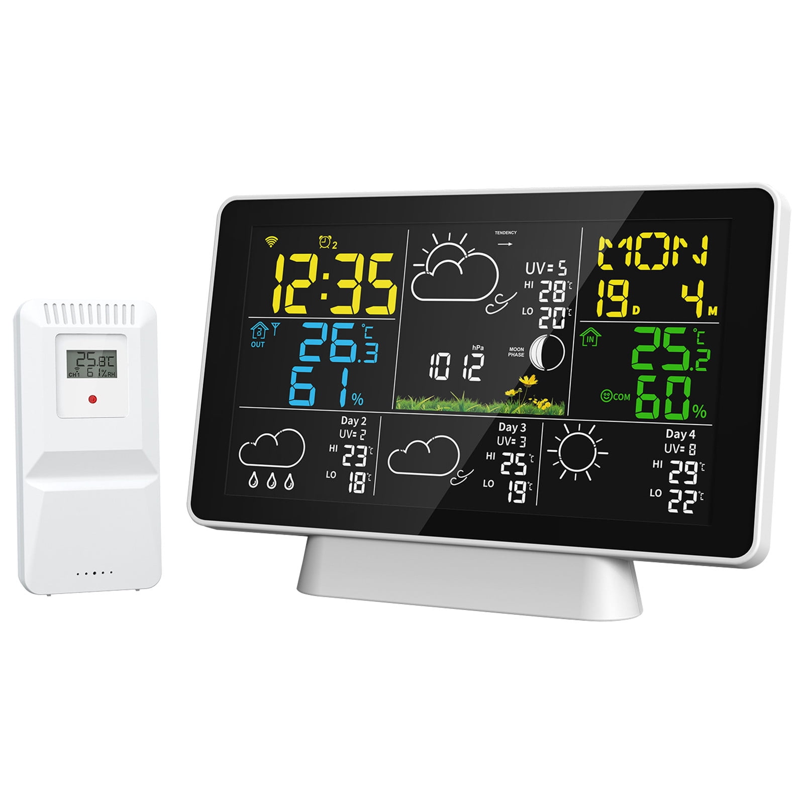 Hmsavn Tuya Smart Multifunctional Temperature and Humidity Alarm Clock ...