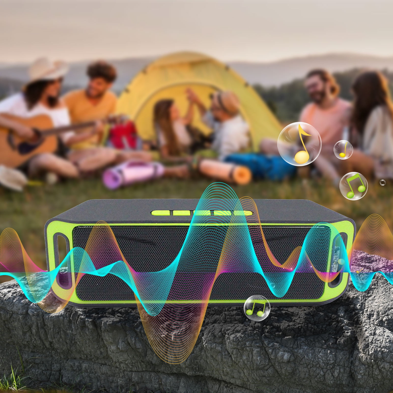 Hmsavn Wireless Bluetooth Speaker Subwoofer Outdoor Mobile Phone Card ...