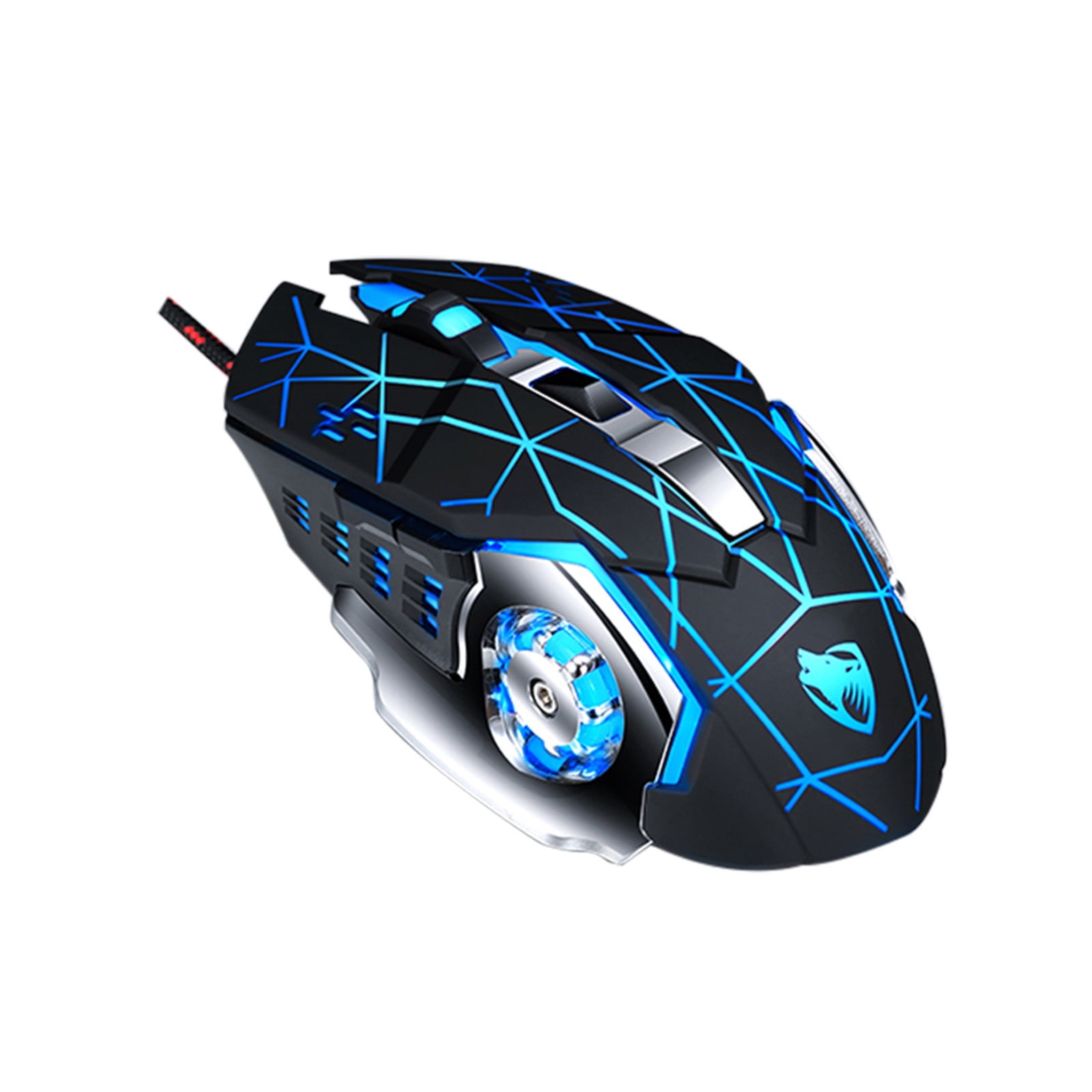 Hmsavn Wireless Mouse Wolf V6 Wired Mouse Mechanical Game Computer ...
