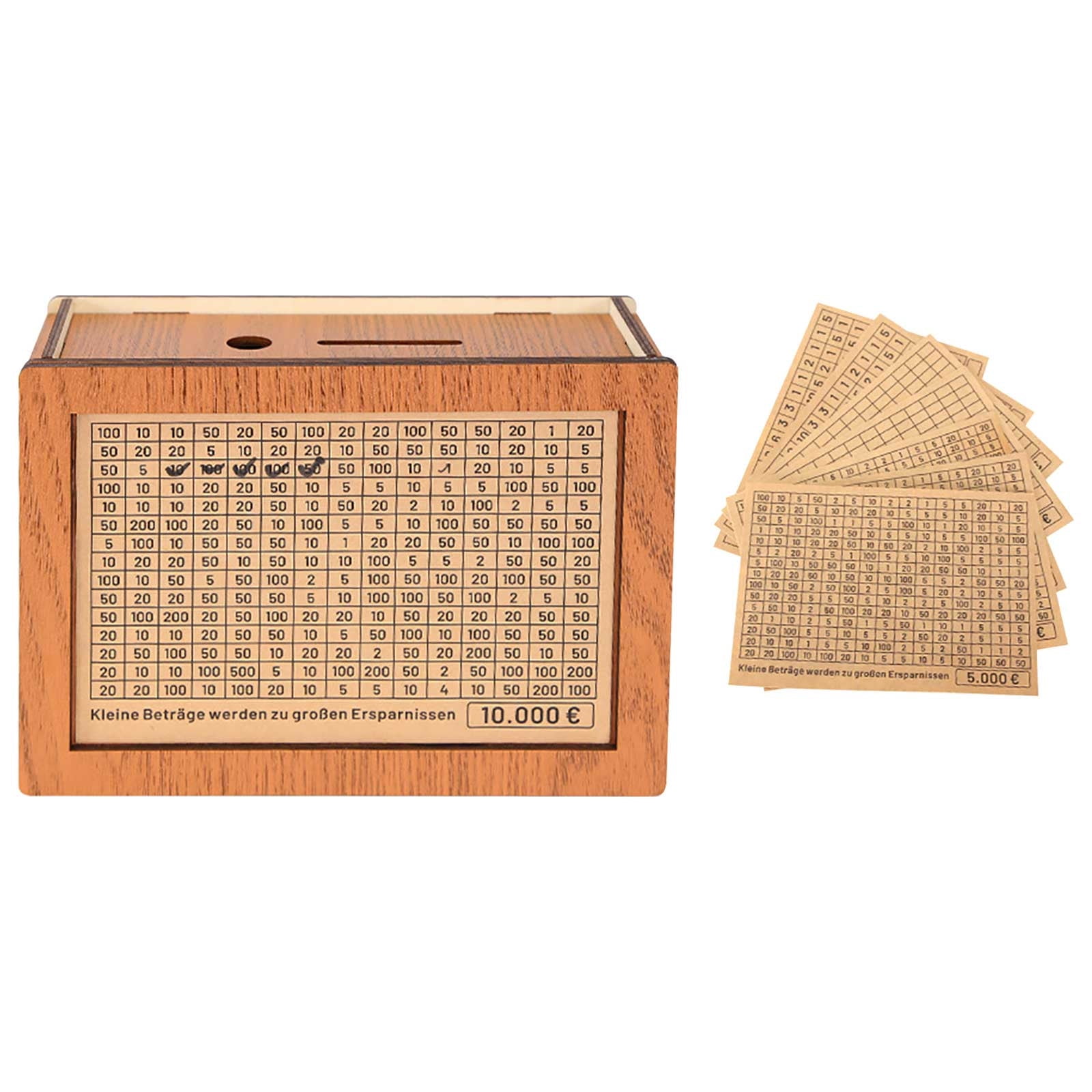 Hmsavn Wooden Money Box Replaceable And Reusable Money Box For Adults ...