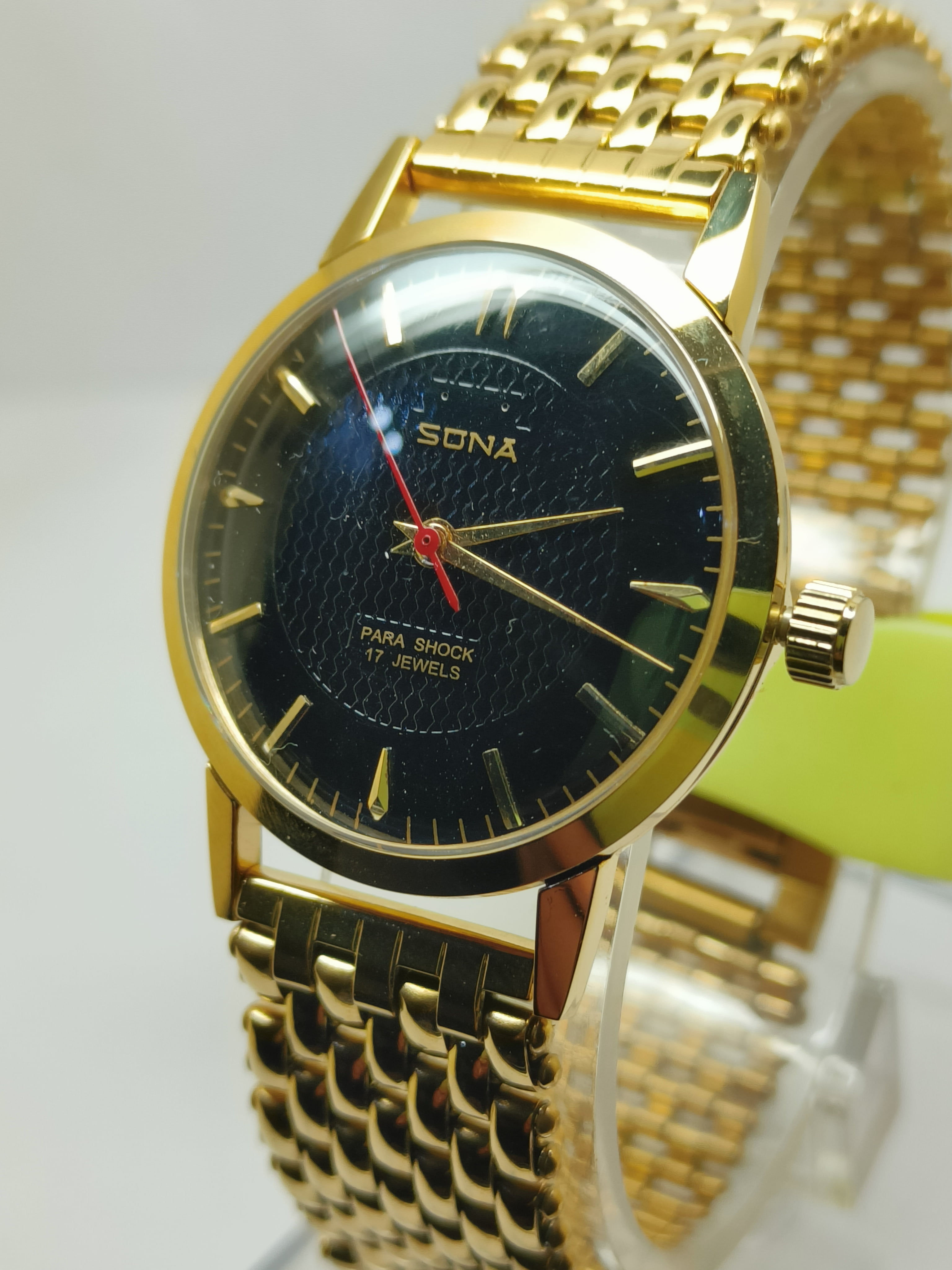 Hmt Sona Mechanical Hand Winding Gold Plated Vintage Wristwatch ...