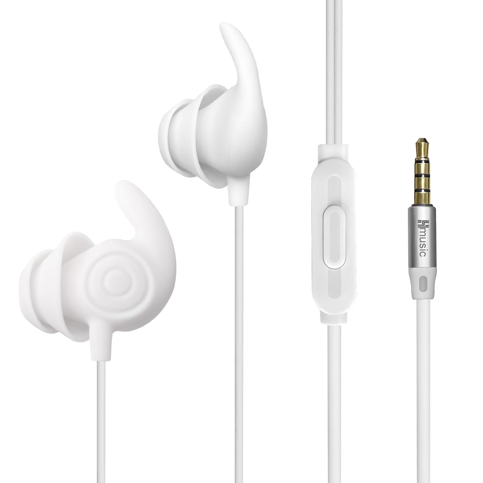 Hmusic Casual Listening Noise Canceling In-Ear Earbuds, 3.5mm Jack Wire ...