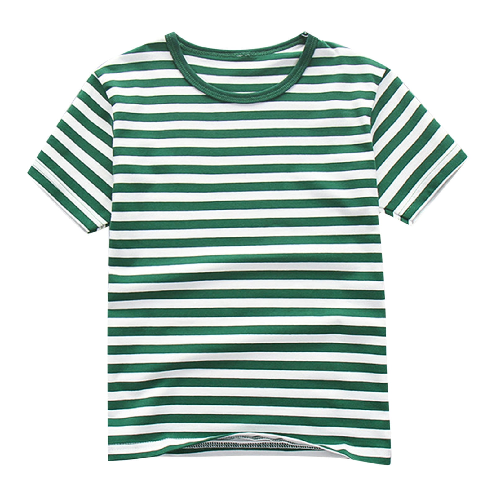 Hngshg Kids Boys Girls T-Shirts Striped Short Sleeve Crewneck Graphic ...