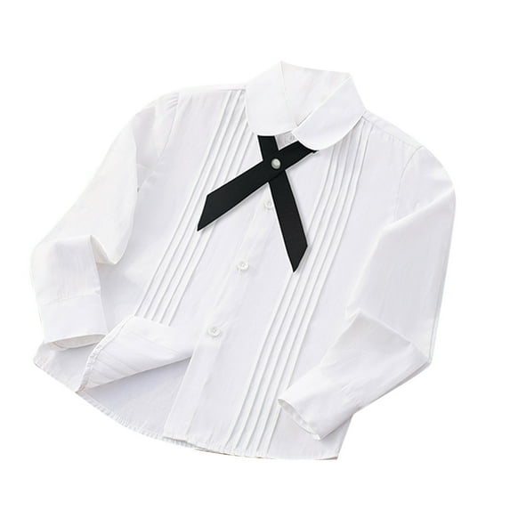 Hngshg Little Girls Uniforms Button down Shirts School Uniform Tops ...