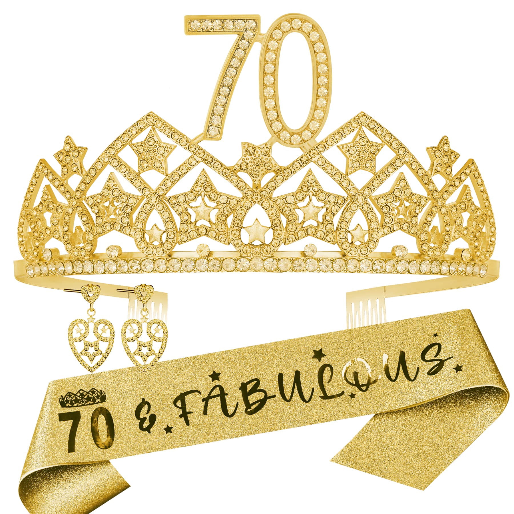 HnoonZ 70th Birthday Decorations,70th DHF10 Birthday Gifts for Women ...