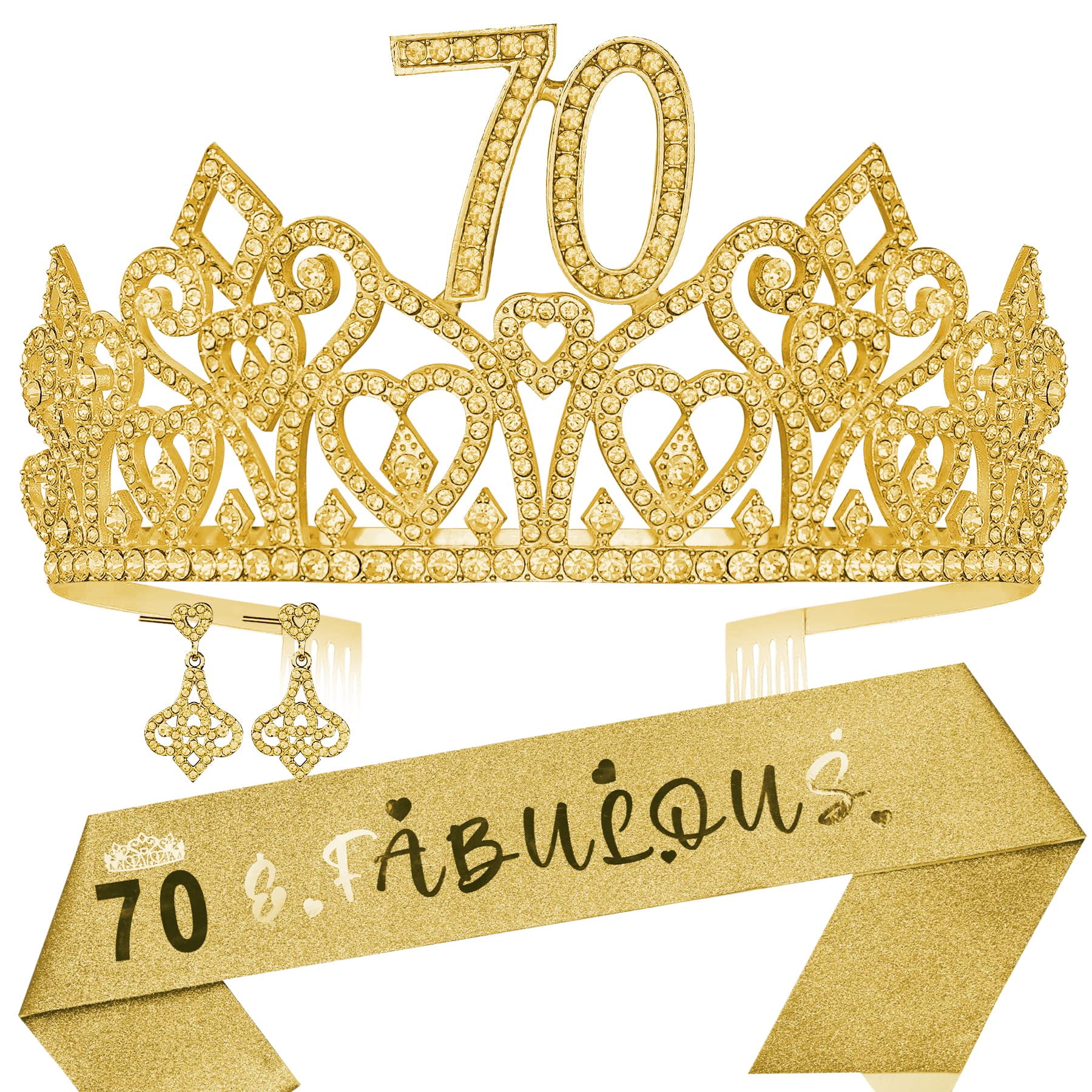 HnoonZ 70th Birthday Decorations,70th MMF7 Birthday Gifts for Women ...