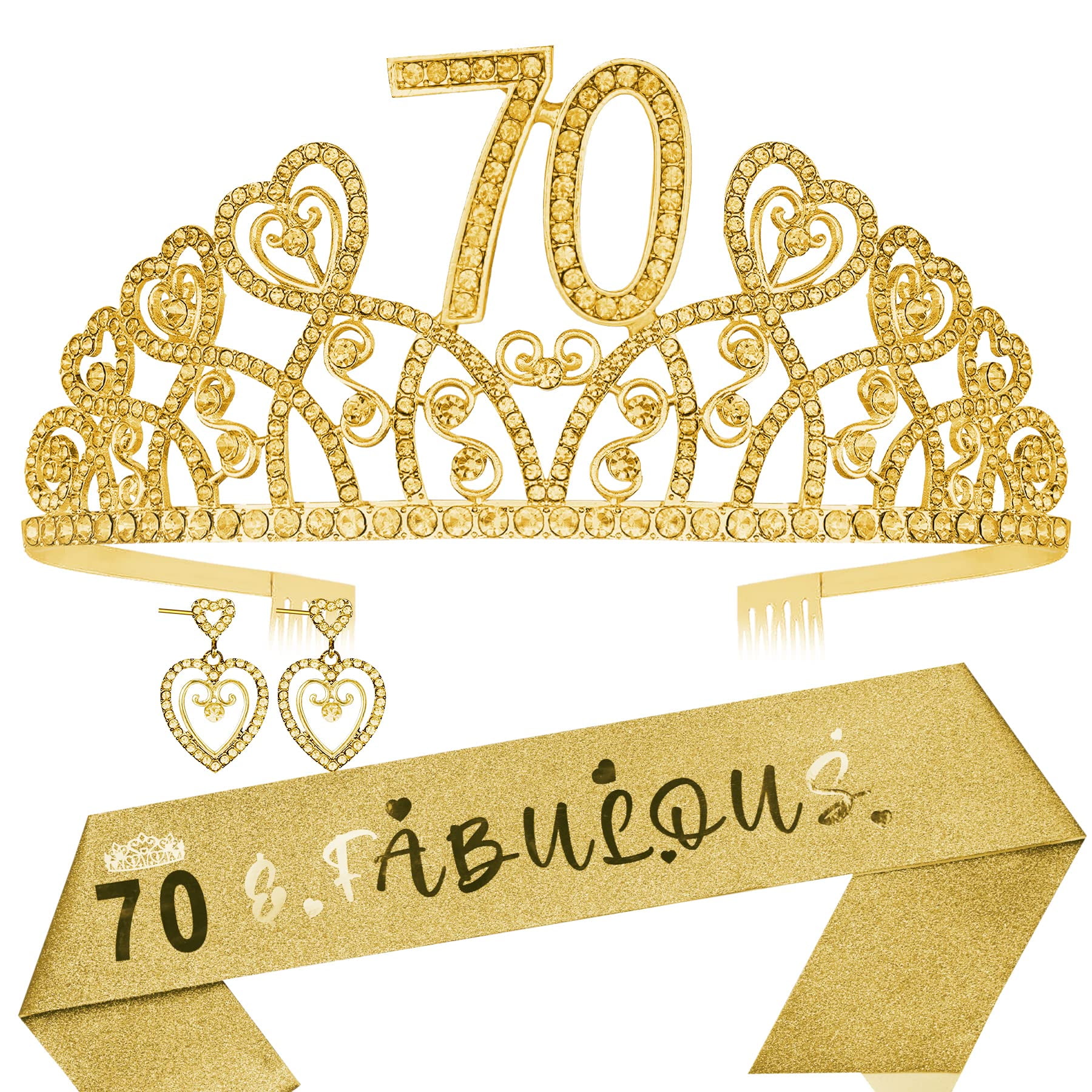 HnoonZ 70th Birthday Decorations,70th MMF7 Birthday Gifts for Women ...