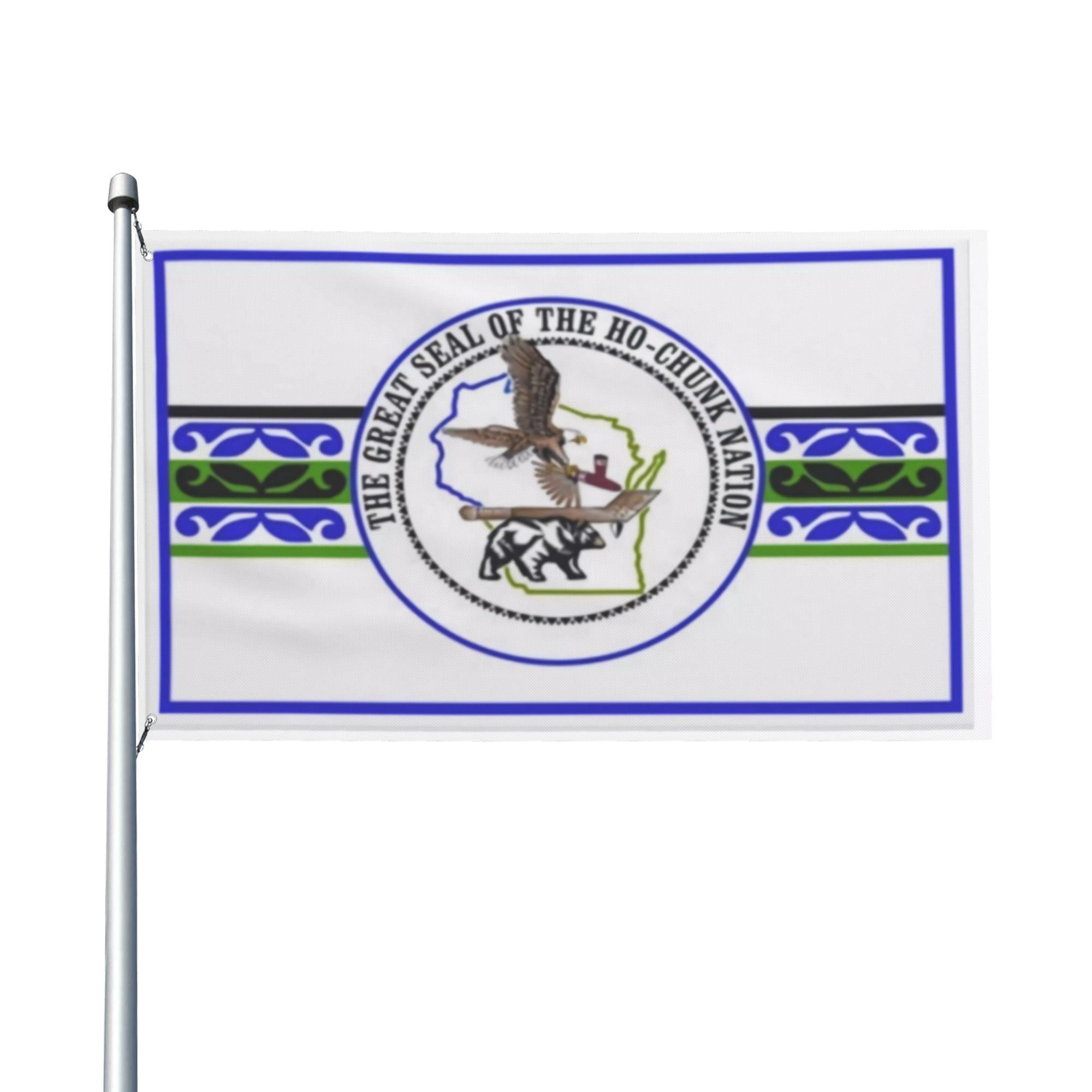 Ho-Chunk Nation seal logo Flag Outdoor Garden Flag Breeze Flag Home ...
