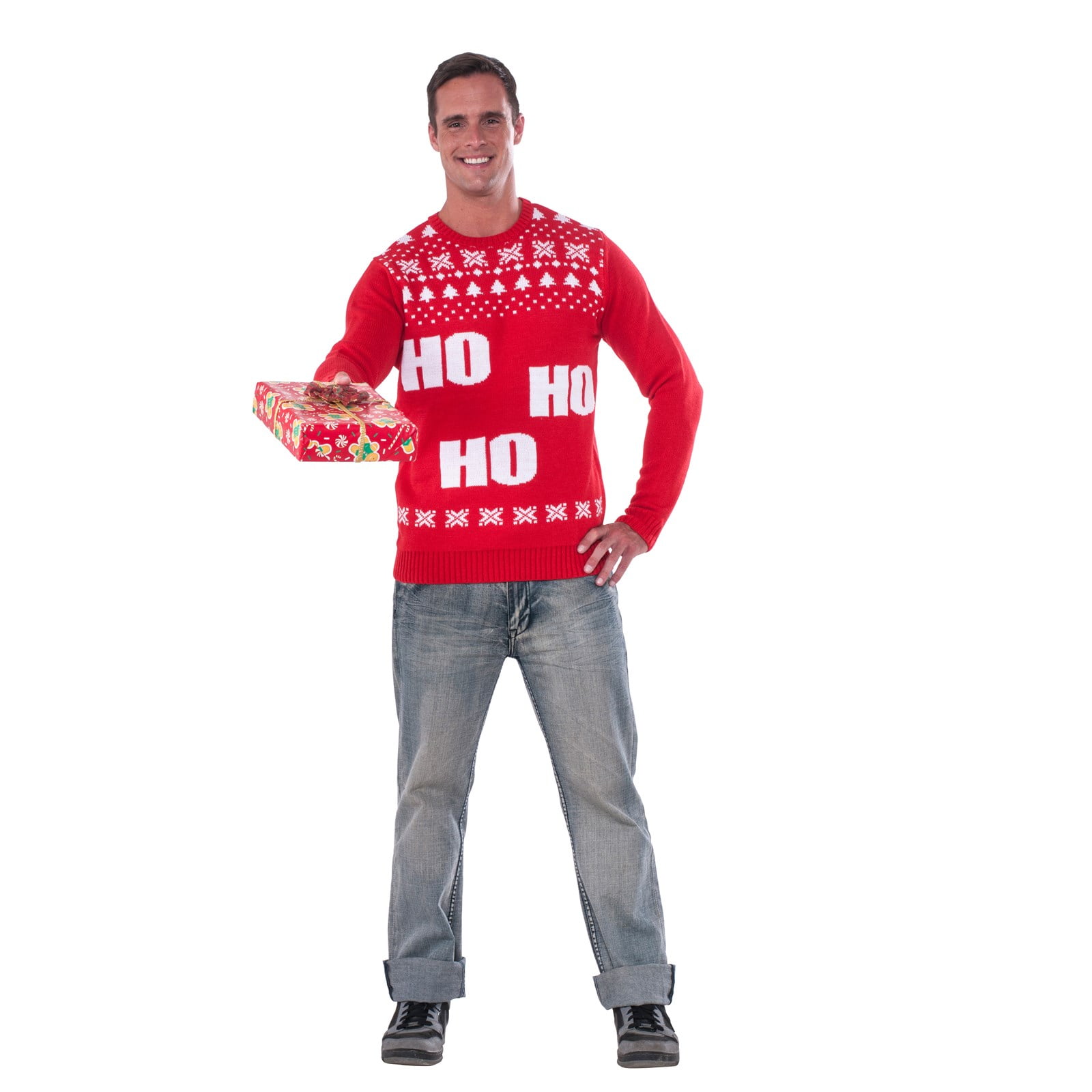 Ho Ho Ho Christmas Sweater Adult Costume - Walmart.com