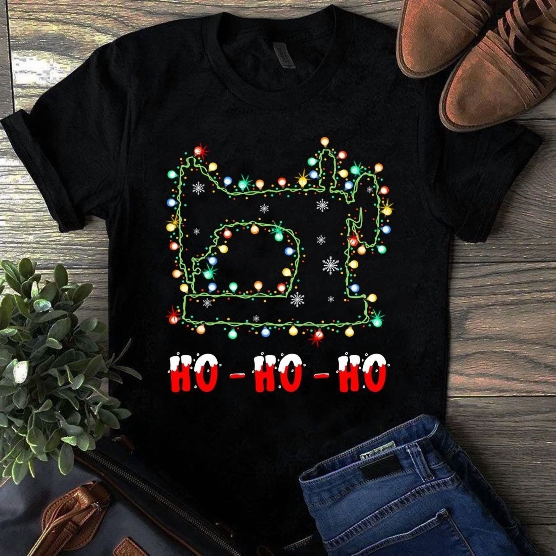 Ho Ho Ho Sewing Machine Christmas Sewing Quilting Holiday Profession ...