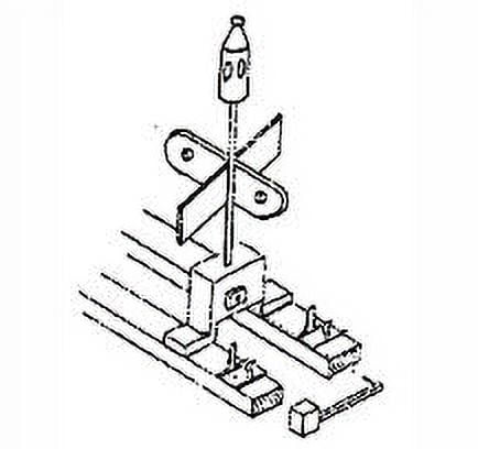 Ho Switch Stands 2 pieces (White Metal Casting) - Walmart.com