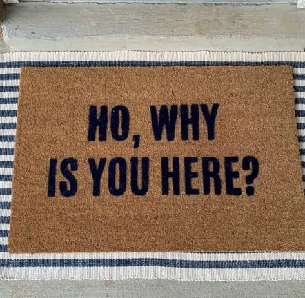Ho Why is You Here Doormat Funny Mat Welcome Mat Door Mat Housewarming Funny Doormat Gift ...