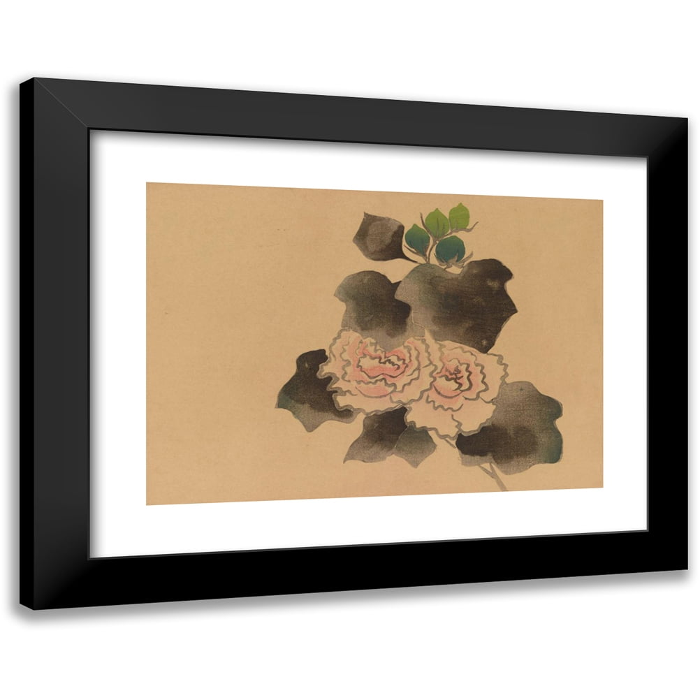 Hōchū Nakamura 14x11 Black Modern Framed Museum Art Print Titled - Korin Gafu, Pl.05 (1868-1912 ...