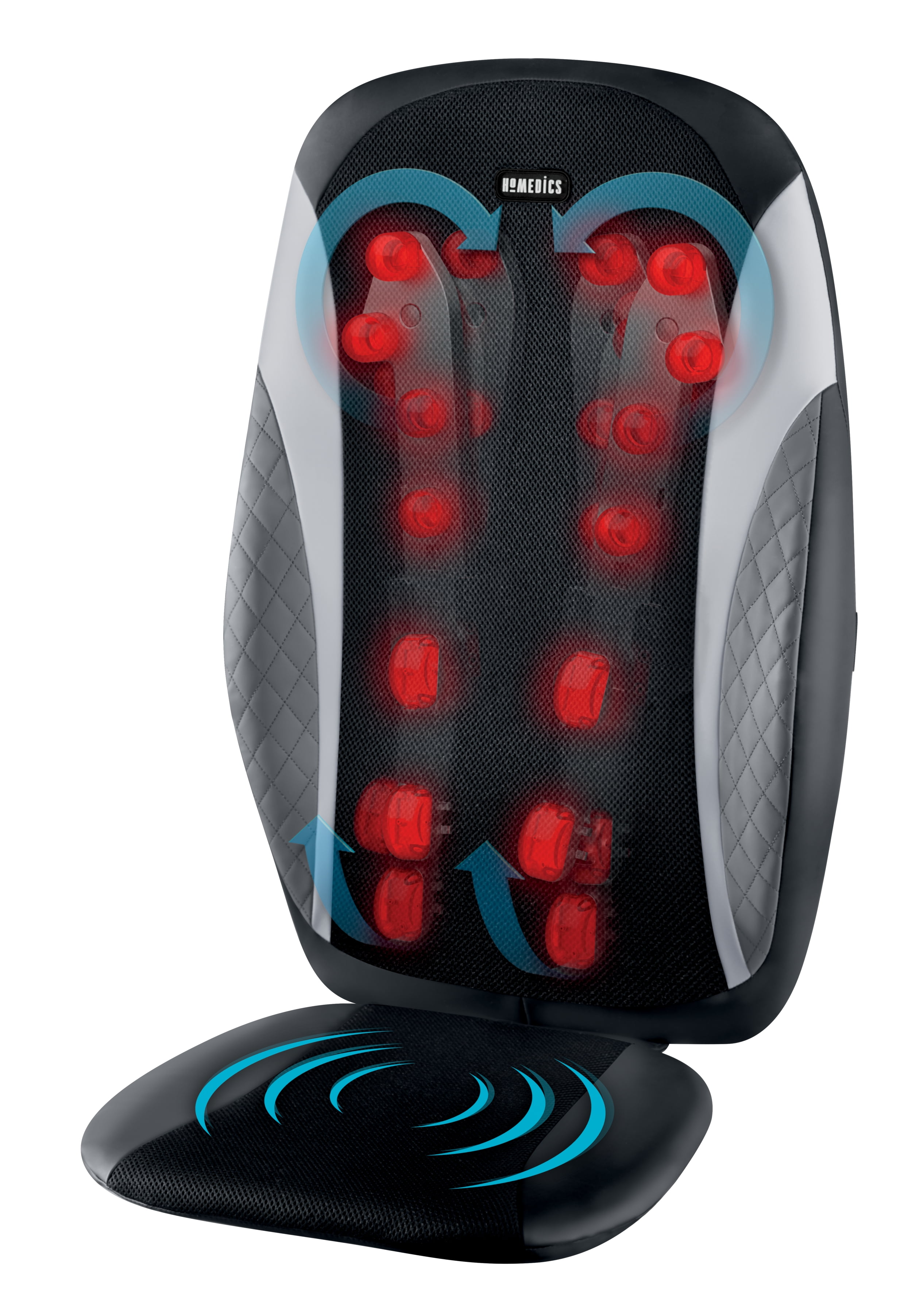 Homedics Portable 8-Node Shiatsu Back Massage Chair with Vibration ...
