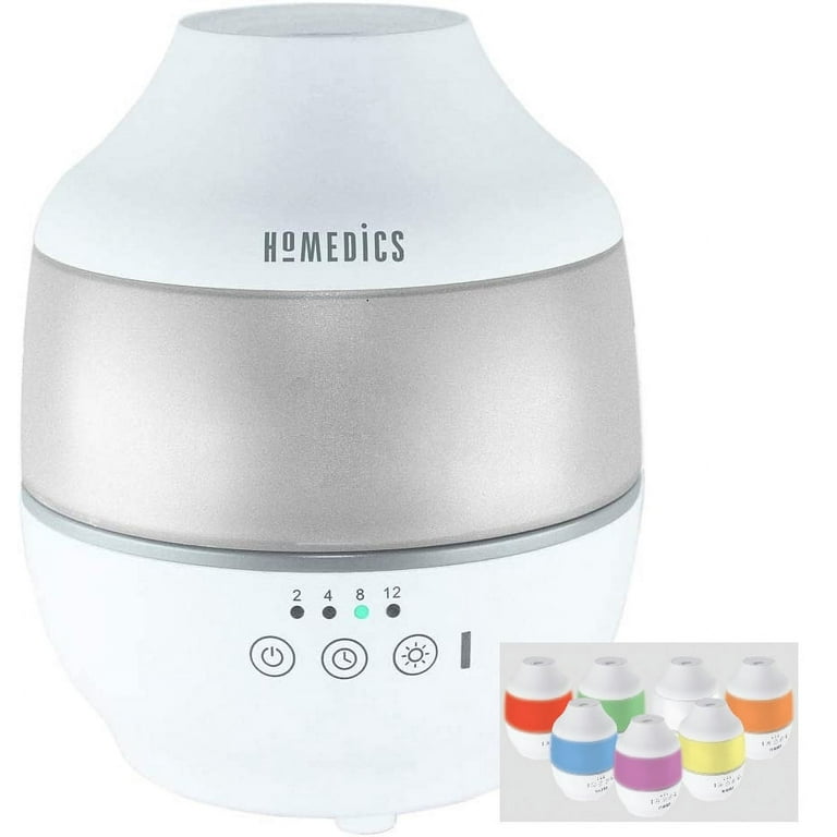 HoMedics Total Comfort Cool Mist Ultrasonic Humidifier with Essential Oil Tray and Color Changing Illumination UHE CM18 WMT Walmart