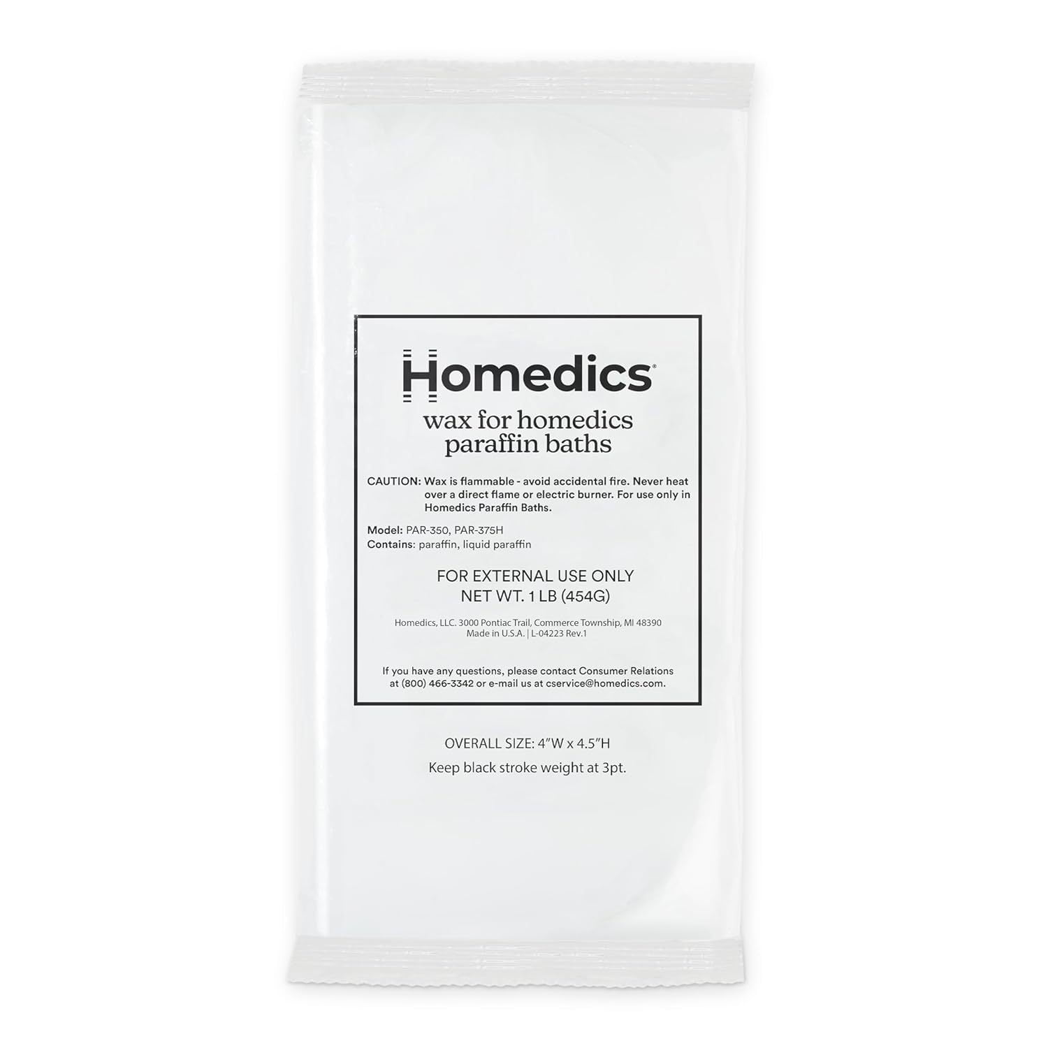 HoMedics ParaSpa Paraffin Wax Refill | Two 1-Pound Packages - 100% Pure ...
